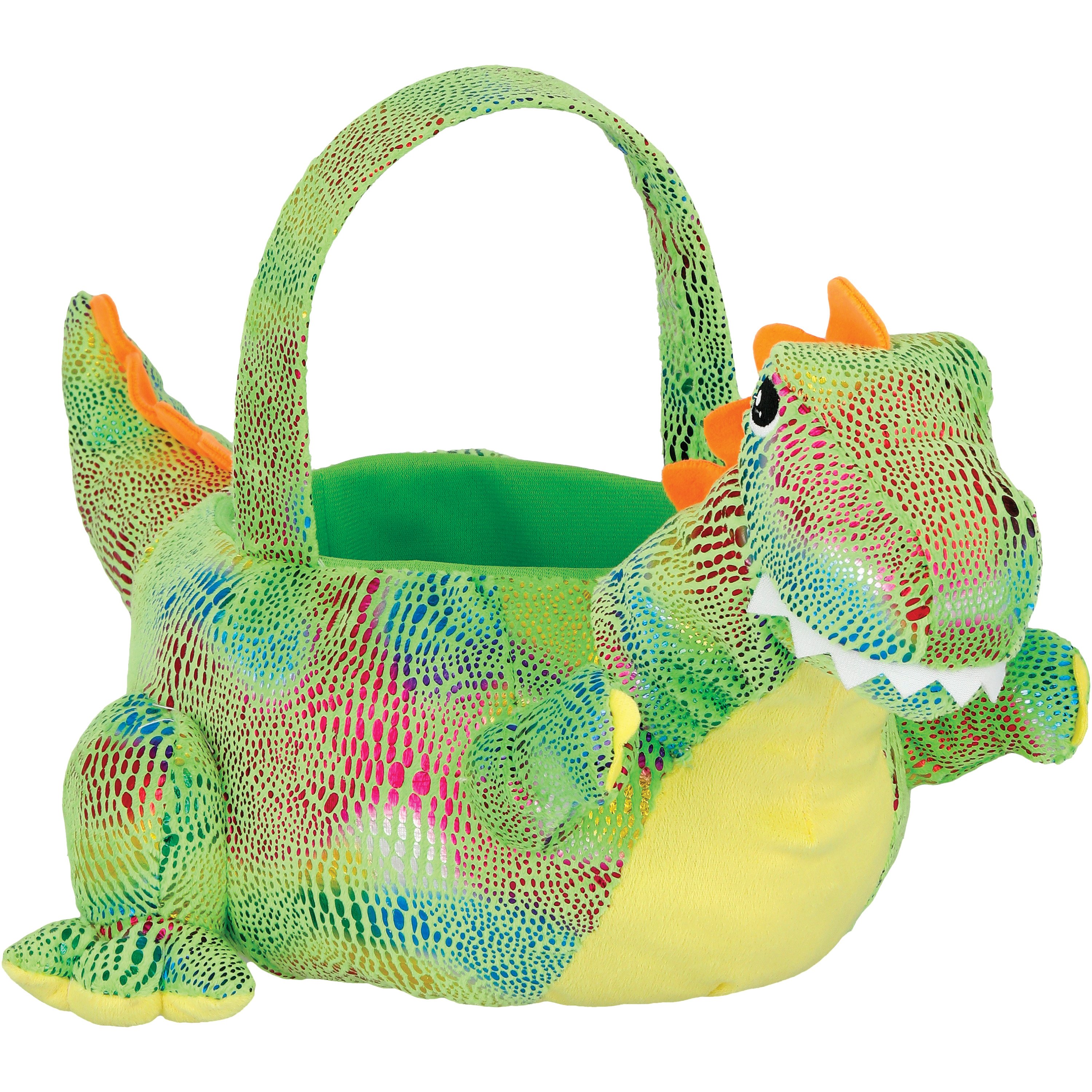 Destination Holiday Dino Plush Easter Basket - Green - Shop Favors at H-E-B