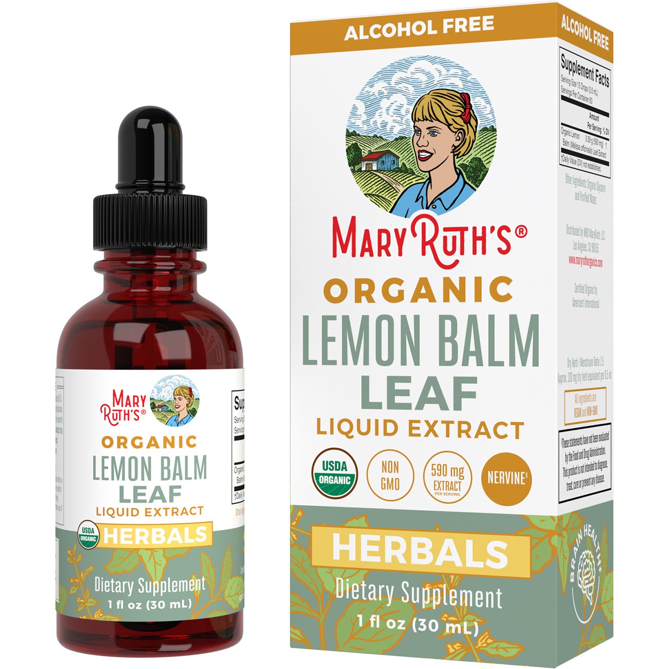 Mary Ruth's Organic Lemon Balm Leaf Liquid Extract - Shop Herbs ...