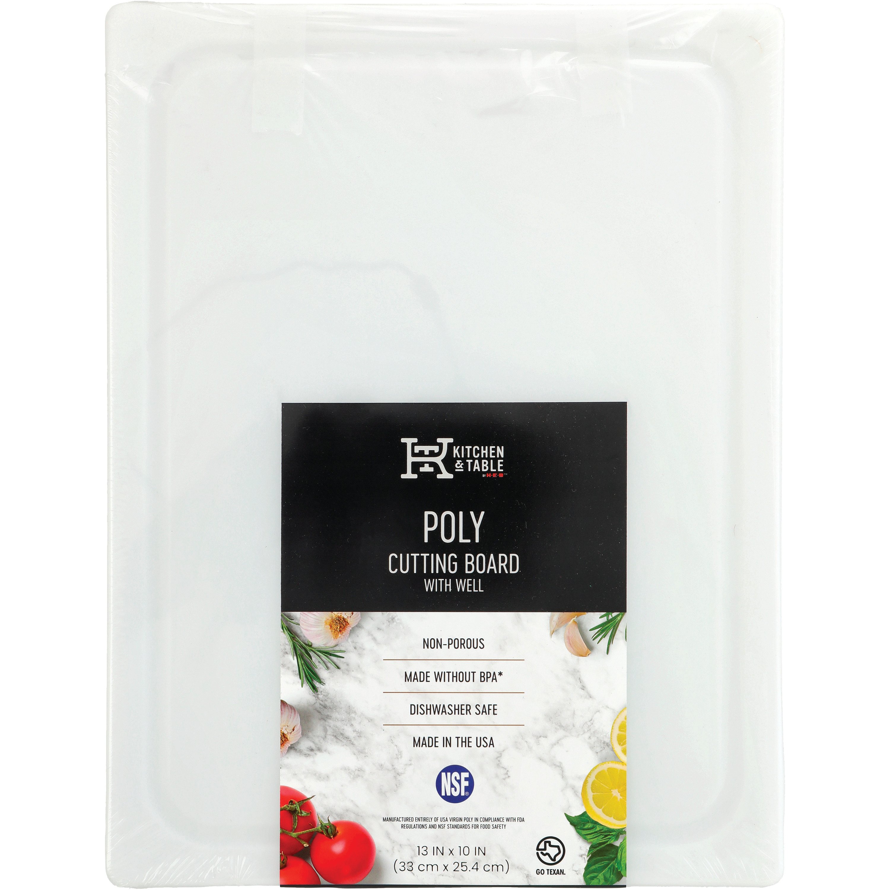 Kitchen & Table by H-E-B Poly Cutting Board with Well - Shop Utensils ...