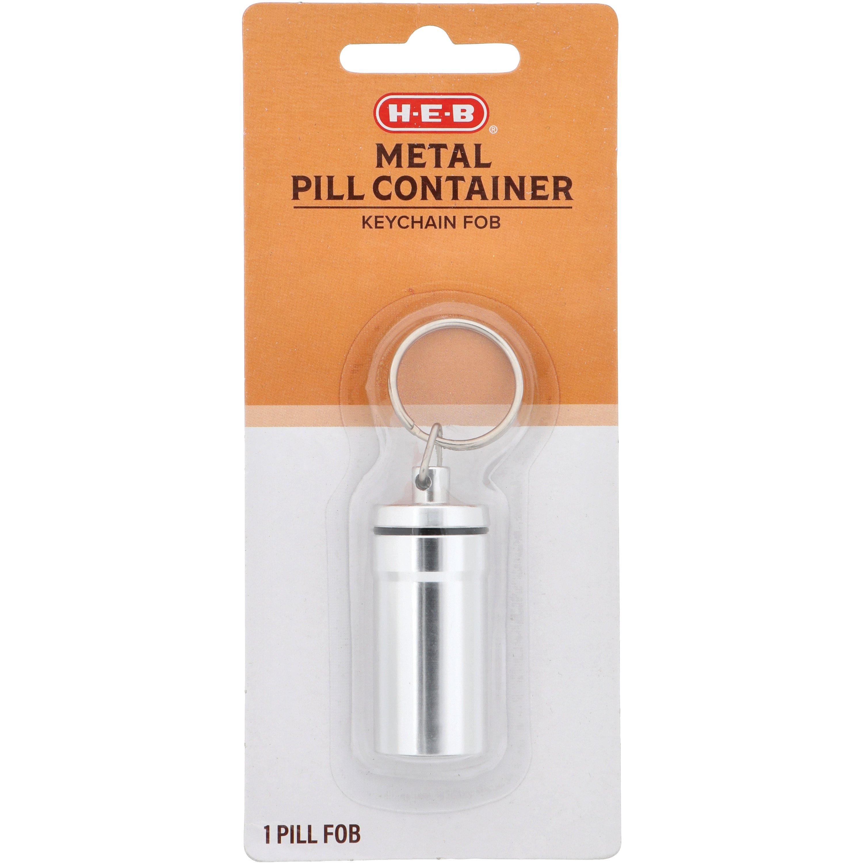H-E-B Metal Keychain Pill Fob Container - Shop Pill cutters ...