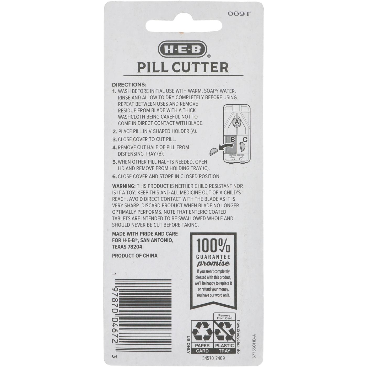 H-E-B Clear Pocket Pill Cutter - Shop Pill cutters & organizers at H-E-B