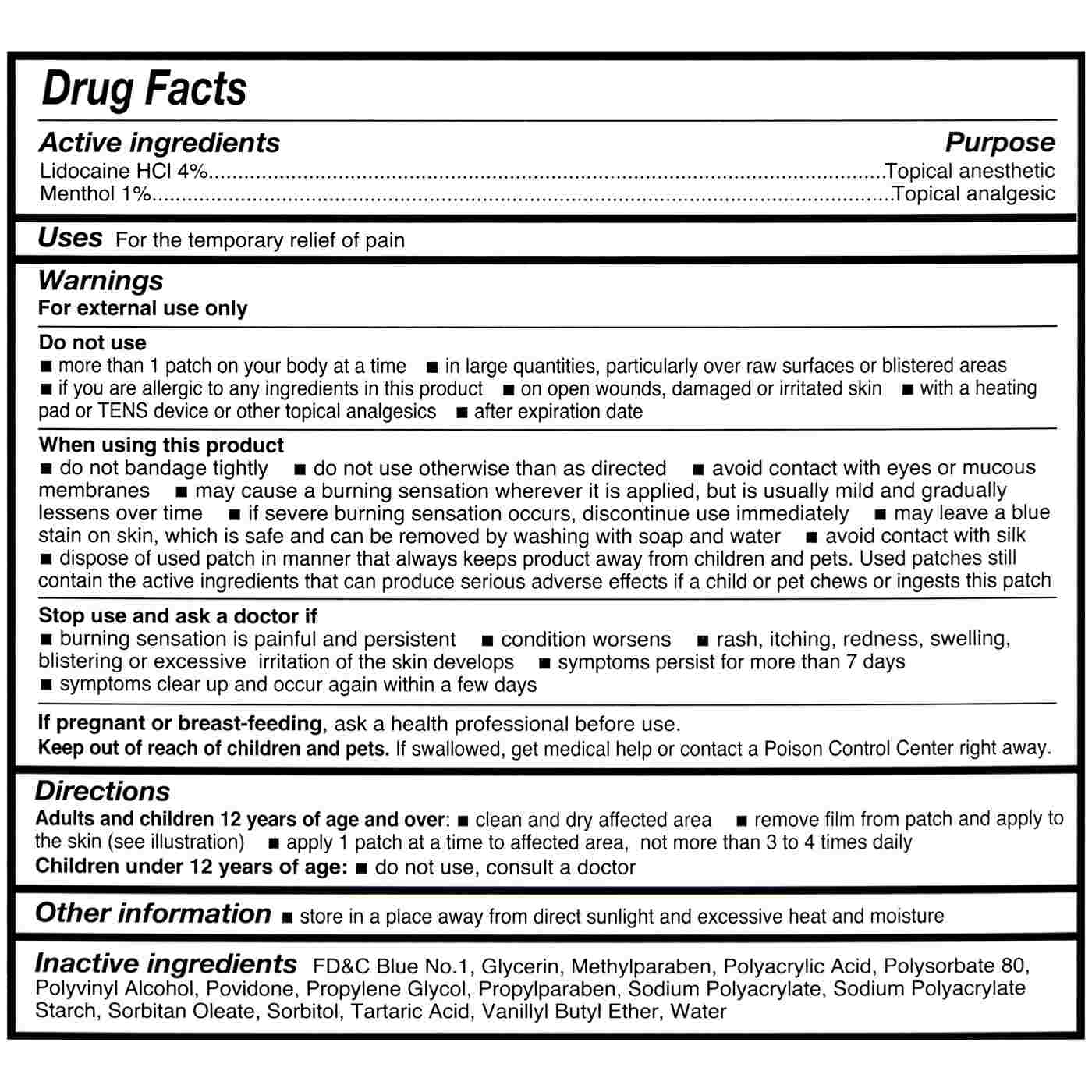 Zim's Max Freezing Sensation Lidocaine Patch - Shop Muscle & joint pain ...