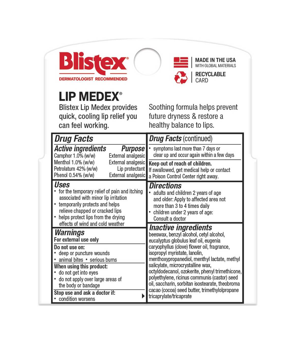 Blistex Lip Medex Lip Balm - Shop Lip balm & treatments at H-E-B