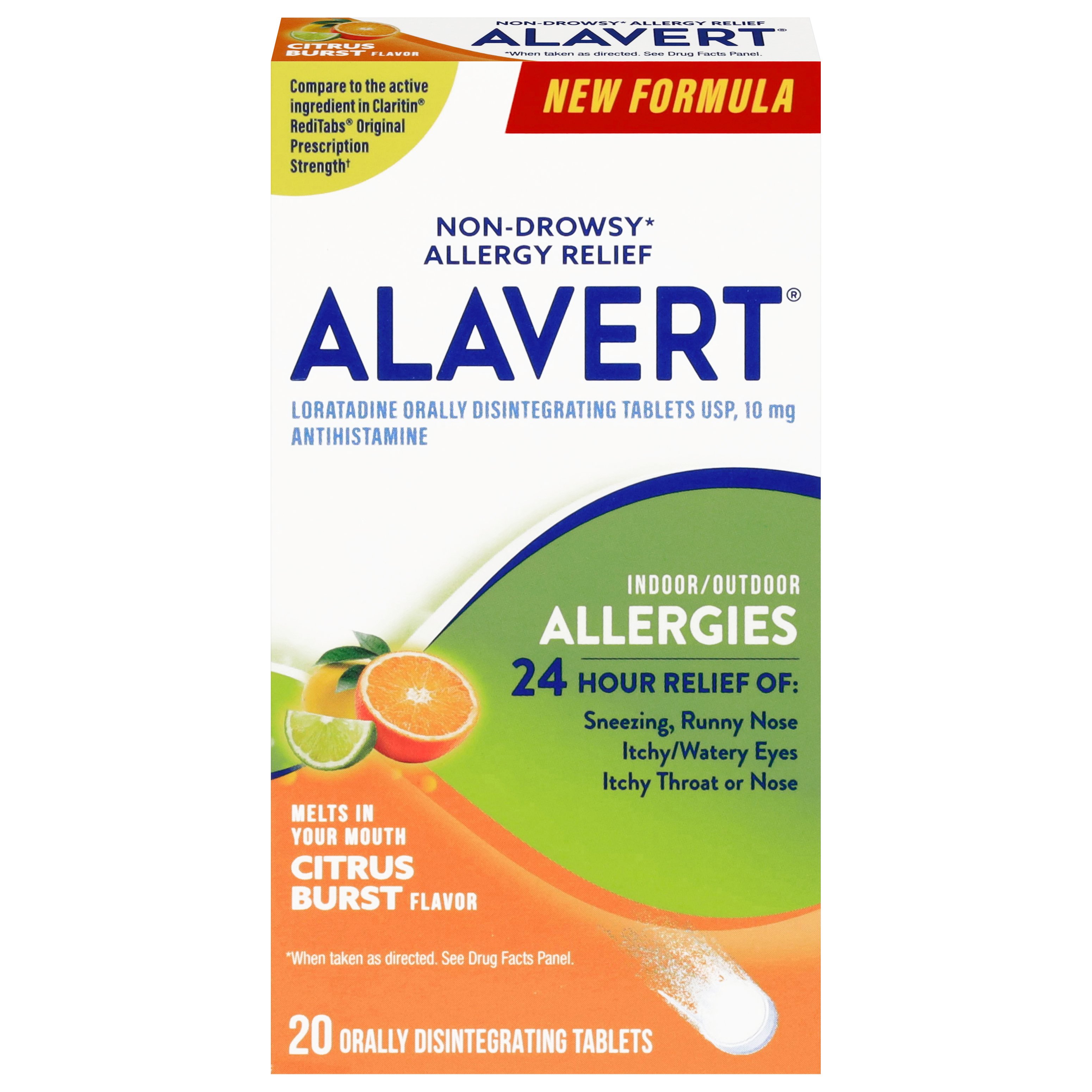 Alavert 24 Hr Allergy Relief Non-Drowsey Dissolving Tablets - Citrus ...