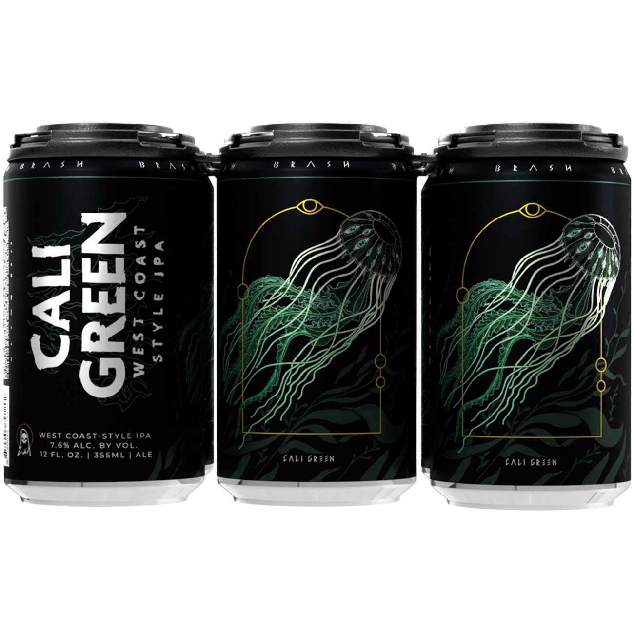 Brash Brewing Cali Green West Coast Style IPA Craft Beer 6 pk Cans ...