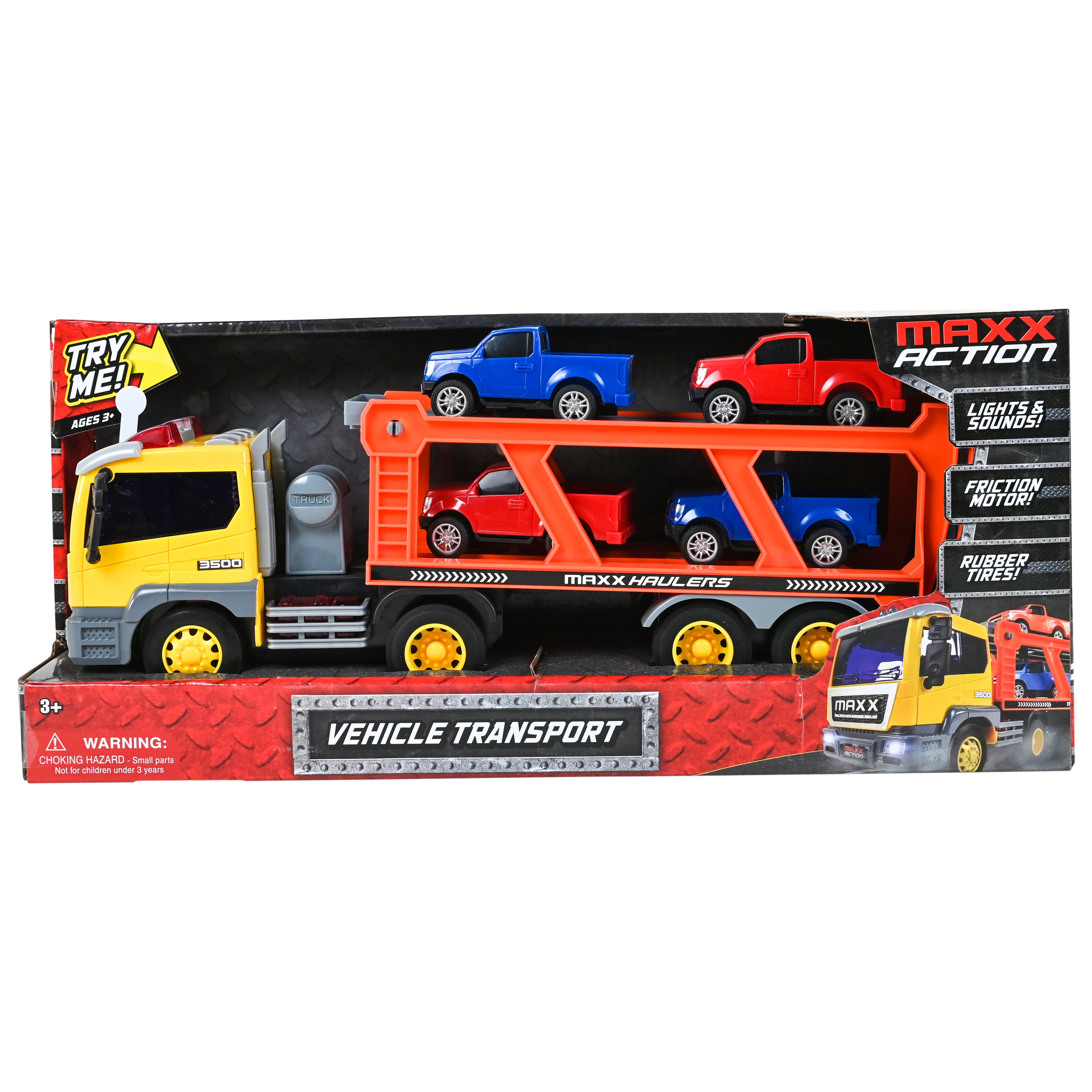 Maxx Action Long Hauler Vehicle Transport Semi Truck - Shop Toy ...
