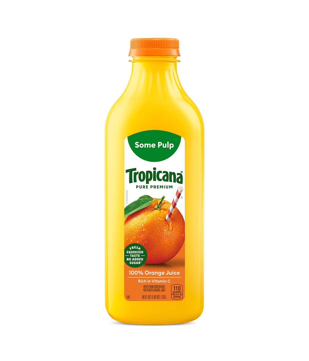 Tropicana Some Pulp Pure Premium 100% Orange Juice - Shop Juice at H-E-B