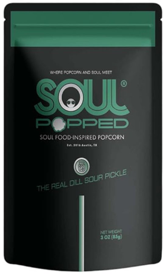 Soul Popped The Real Dill Sour Pickle Popcorn, 3 oz | Central Market - Really Into Food