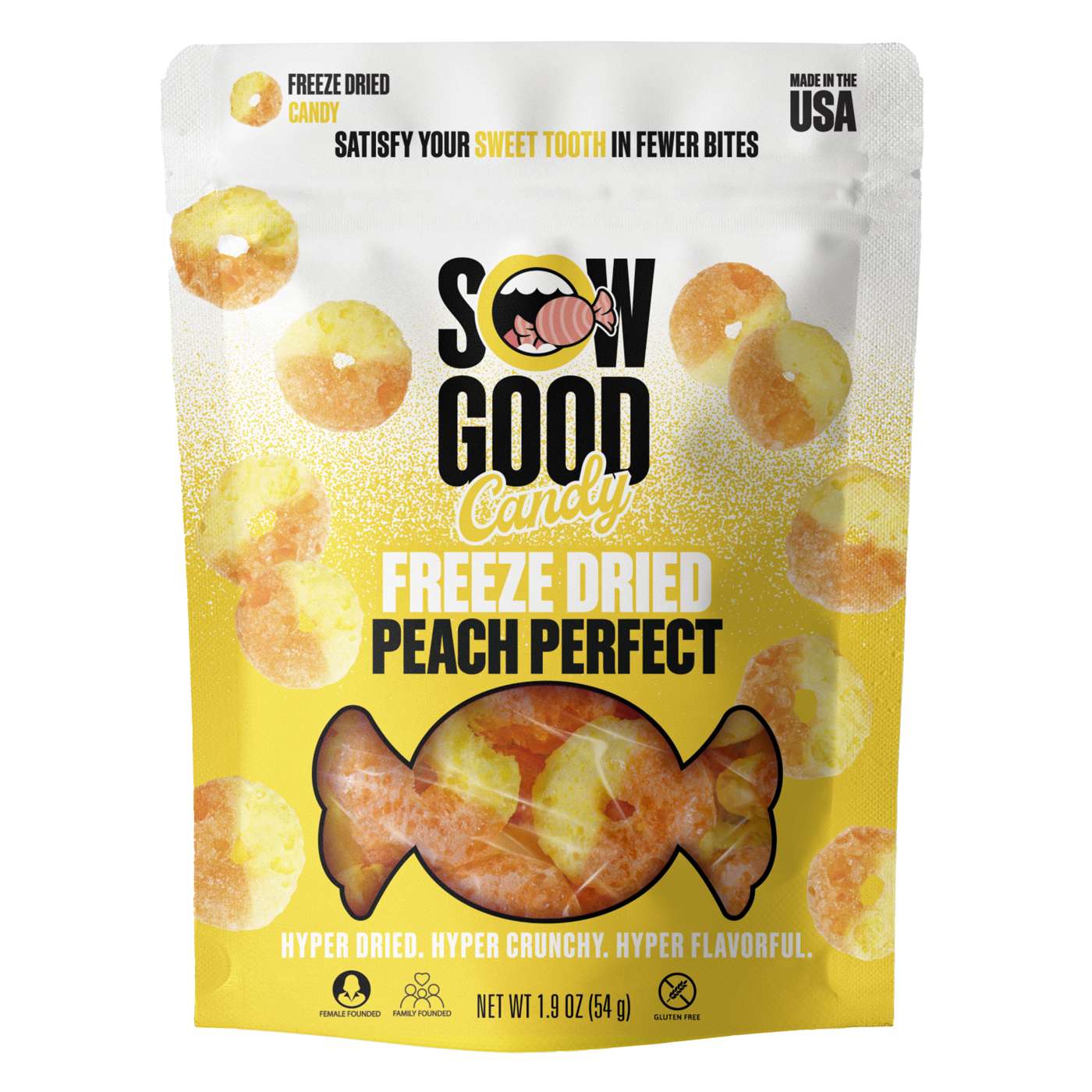 Sow Good Peach Perfect Freeze Dried Candy - Shop Candy at H-E-B