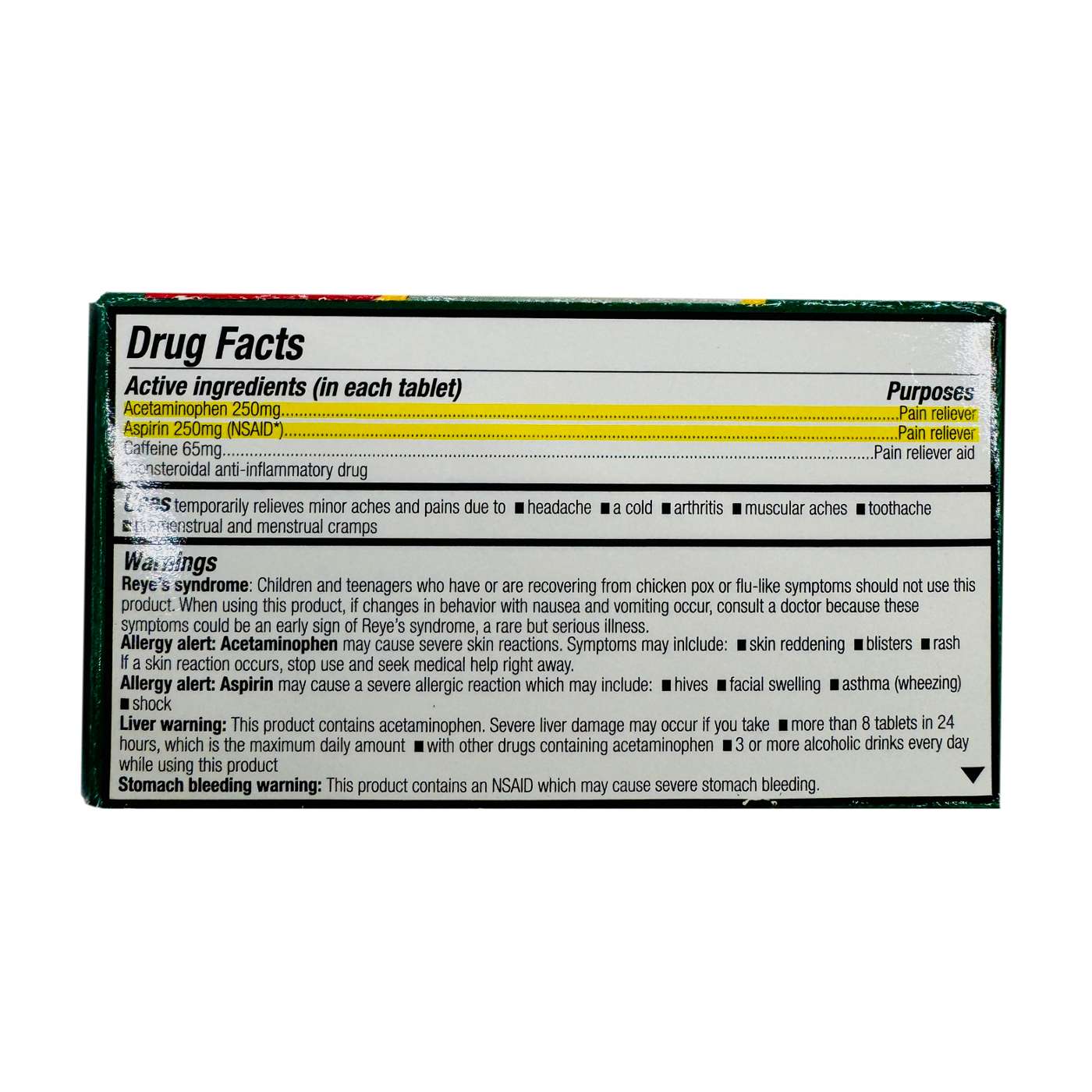 X Ray Acetaminophen Pain Reliever Tablets - Shop Muscle & joint pain at ...