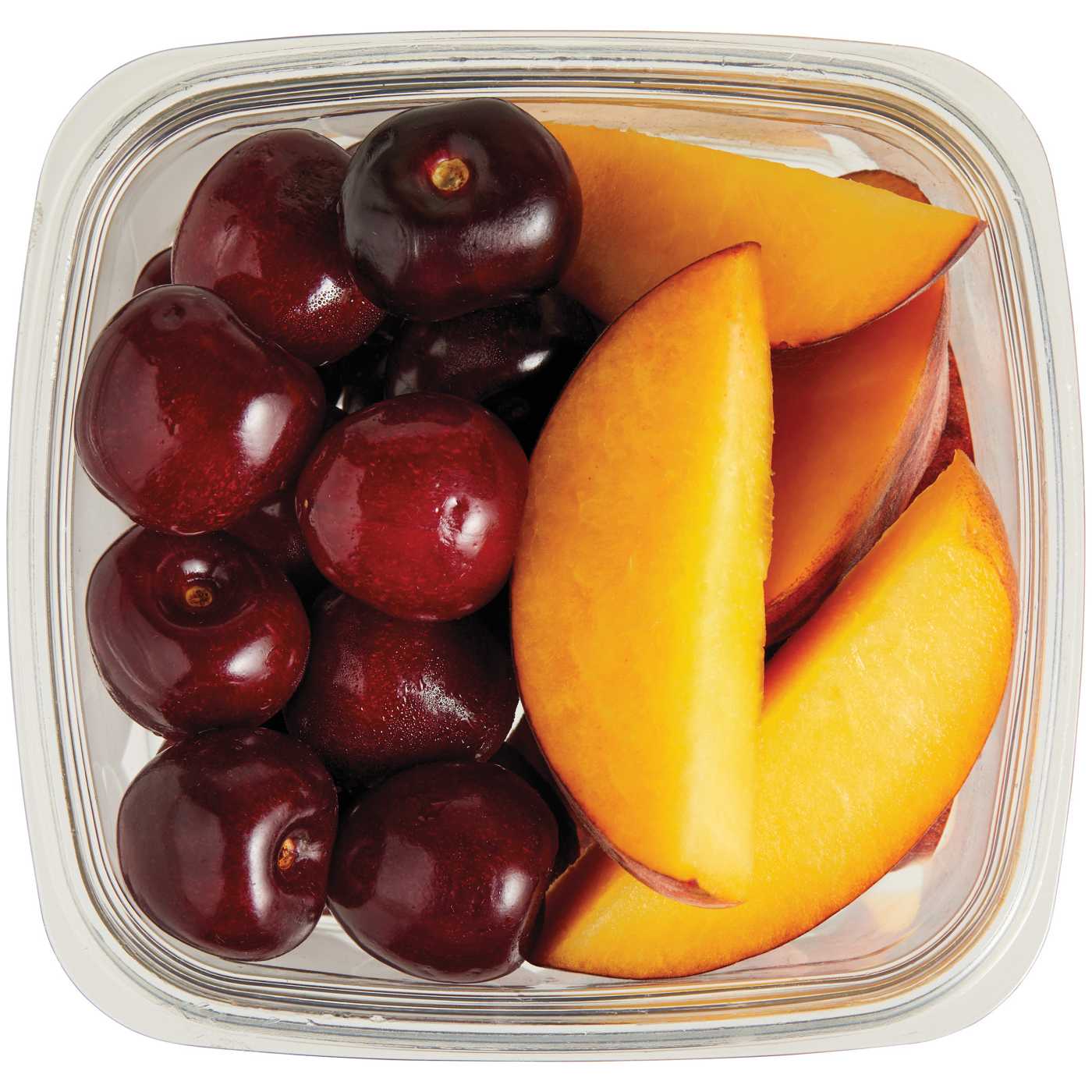 H-E-B Fresh Cut Peaches & Stemless Sweet Red Cherries - Small - Shop ...