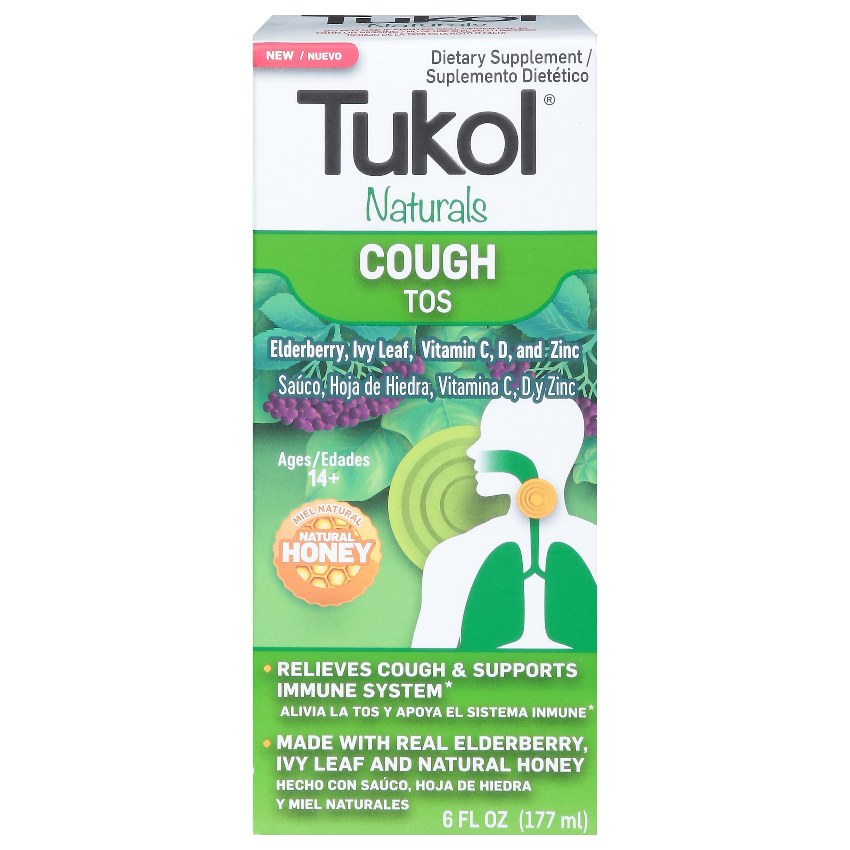 Tukol Naturals Cough Relief Liquid - Honey - Shop Cough, cold & flu at ...