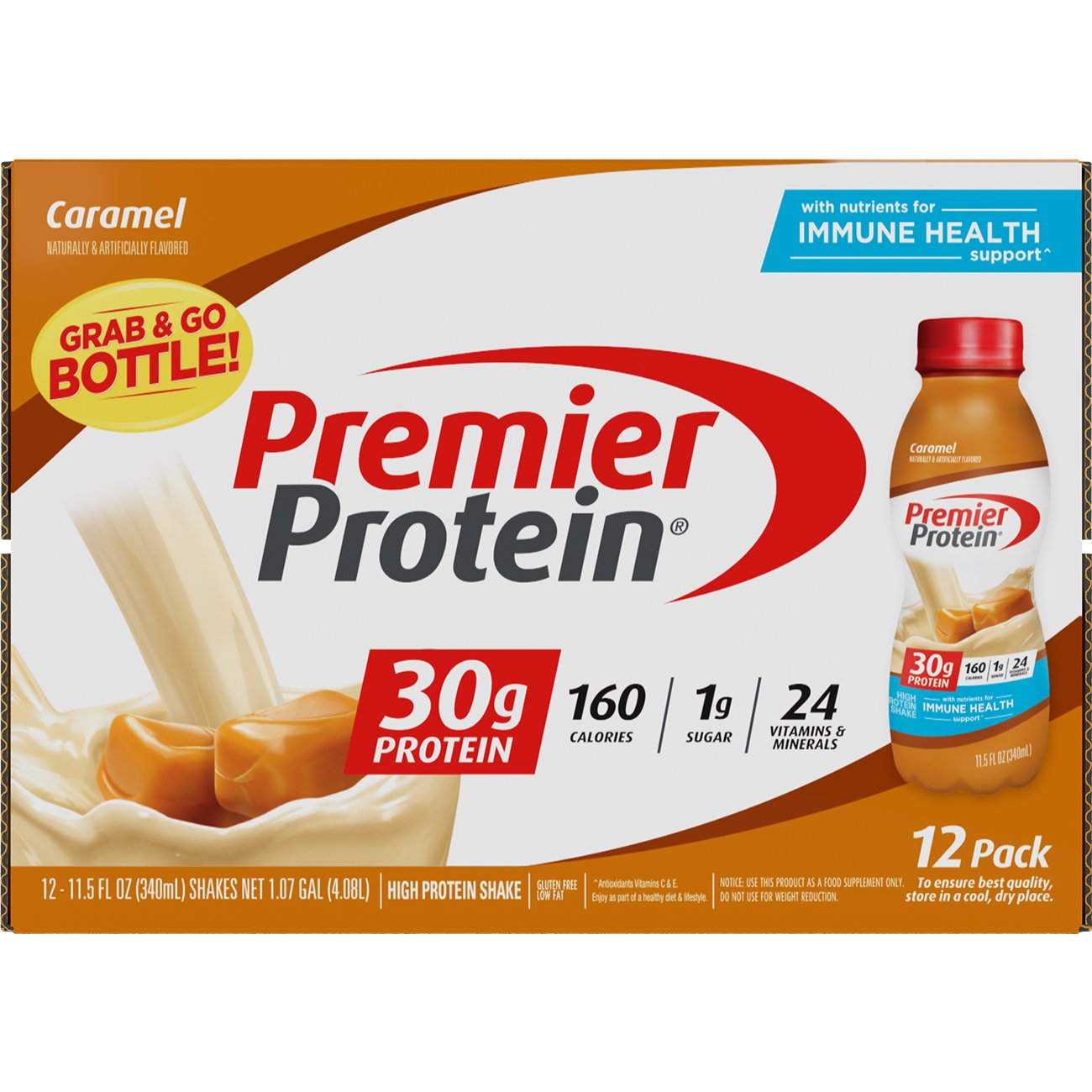 Premier Protein 30g Protein Shakes 12 pk Bottles - Caramel - Shop Diet ...