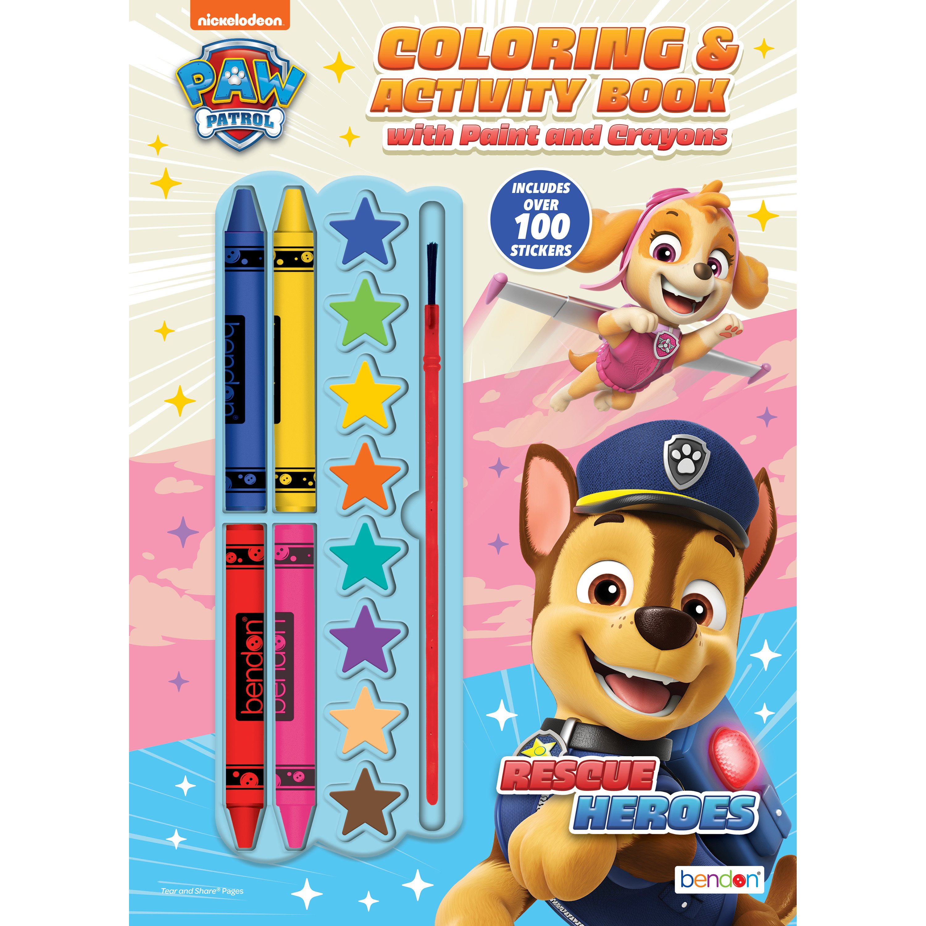 Bendon Paw Patrol: Rescue Heroes Coloring & Activity Book with Paint ...