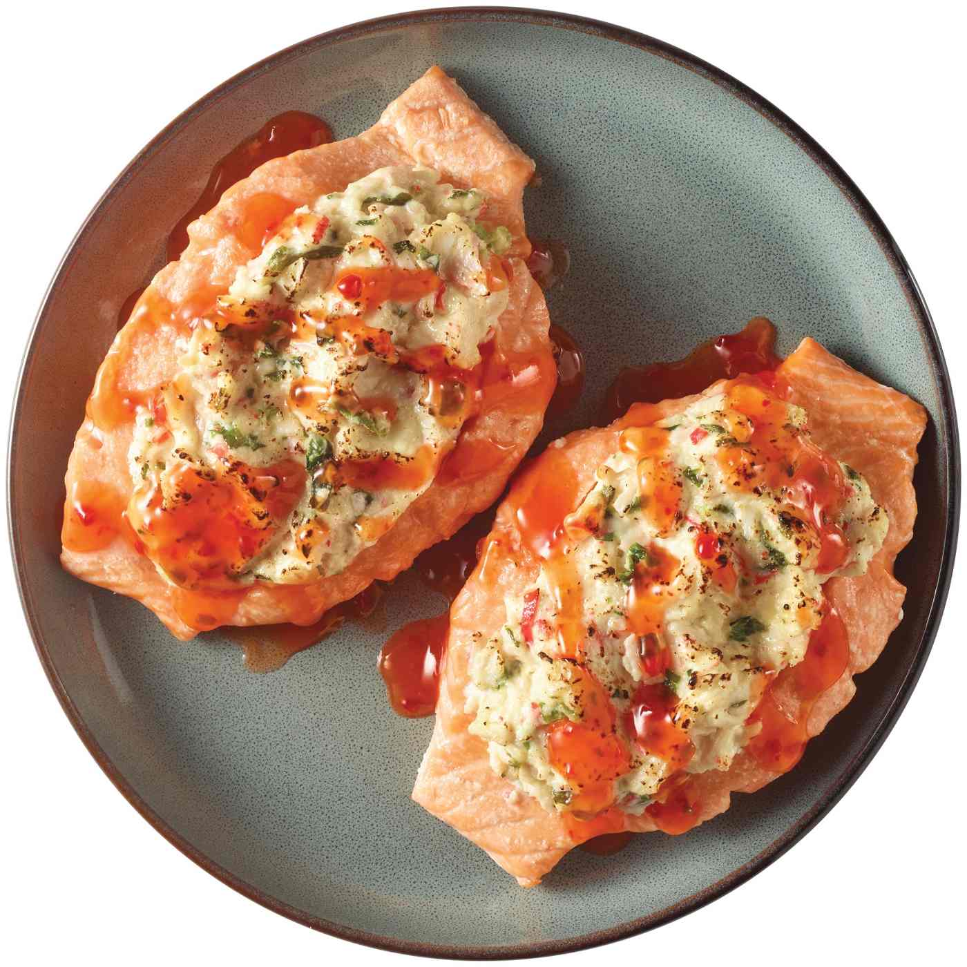 Meal Simple by H-E-B Seafood Rangoon Stuffed Salmon - Shop Entrees ...