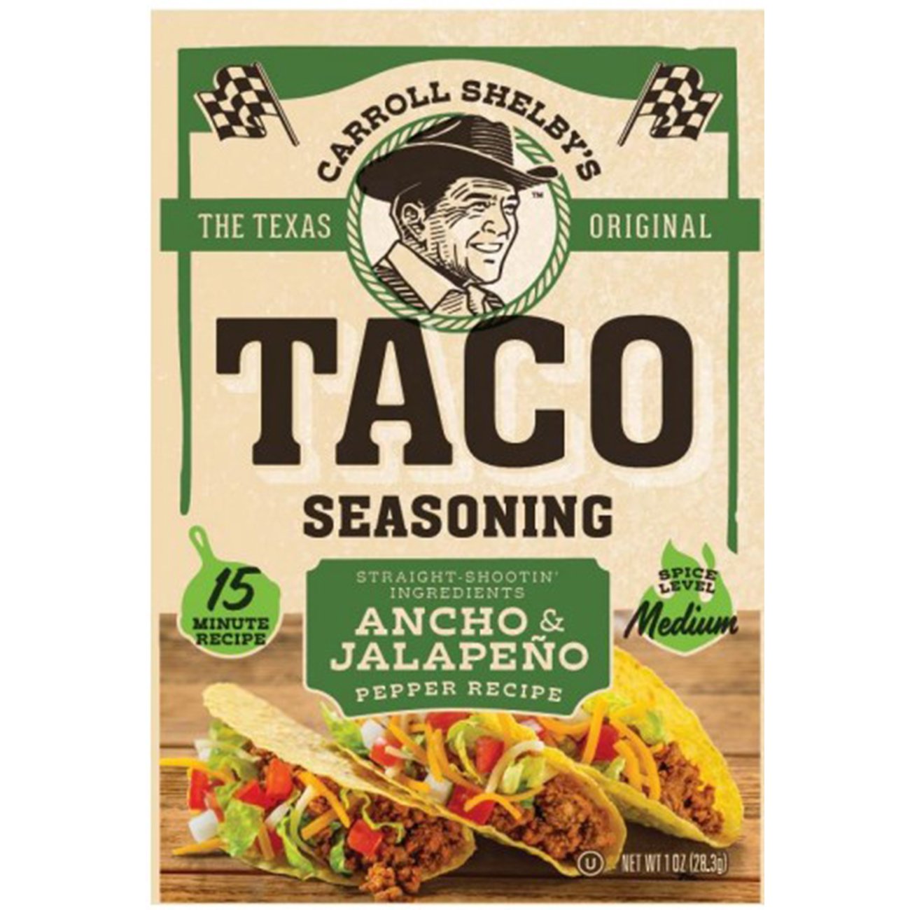 Carroll Shelby's Ancho & Jalapeno Pepper Taco Seasoning - Shop Spice ...