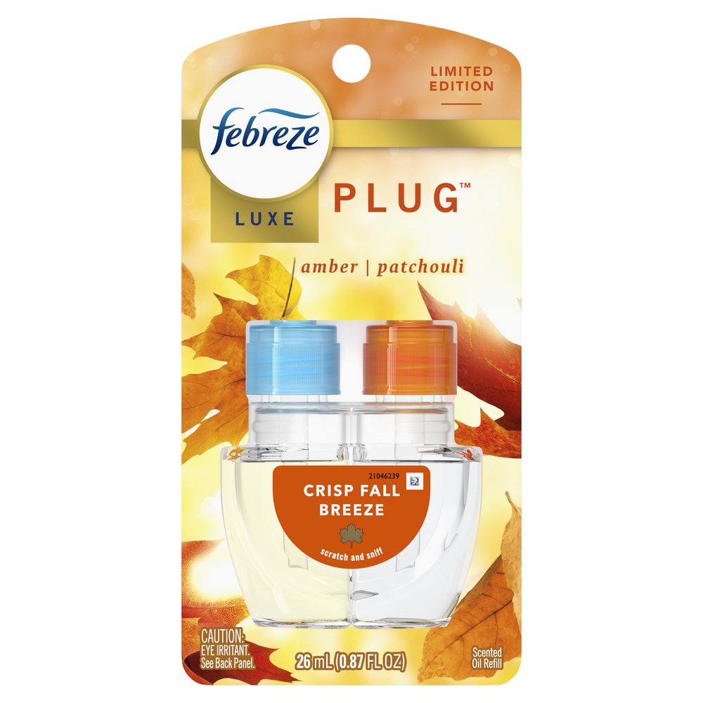 Febreze Odor-Fighting Fade Defy PLUG Air Freshener Oil Refill - Crisp ...