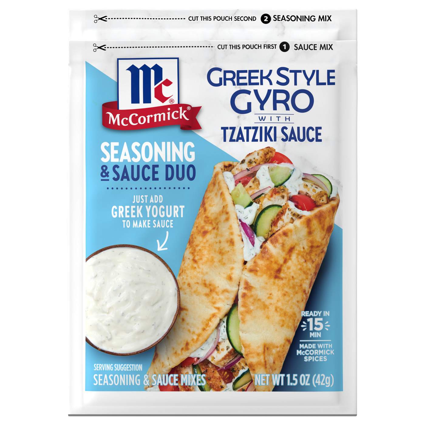 McCormick Greek Style Gyro Seasoning & Sauce Duo - Shop Cooking sauces ...