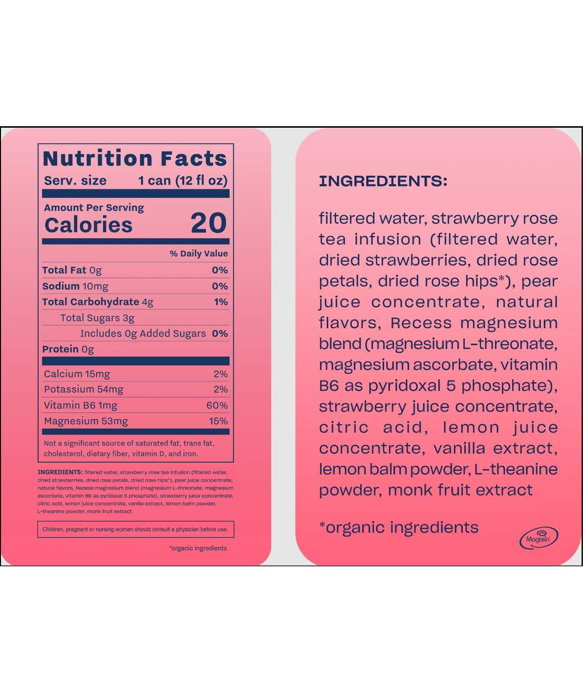 Recess Mood Strawberry Rose Sparkling Water 6 pk Cans - Shop Water at H-E-B