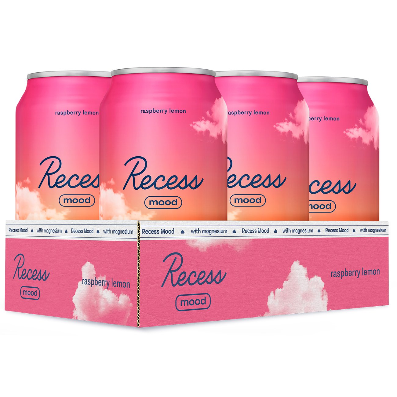 Recess Mood Raspberry Lemon Sparkling Water 6 pk Cans - Shop Water at H-E-B