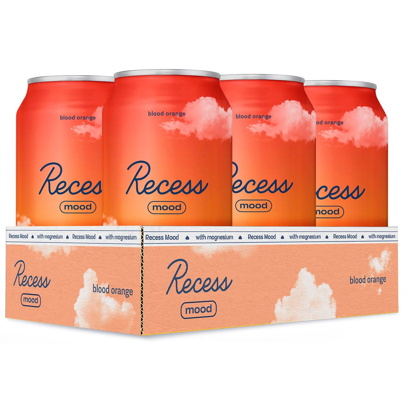 Recess Mood Blood Orange Sparkling Water 6 pk Cans - Shop Water at H-E-B
