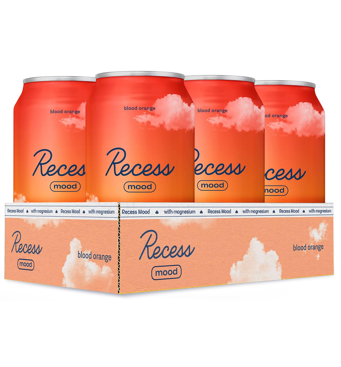 Recess Mood Blood Orange Sparkling Water 6 pk Cans - Shop Water at H-E-B