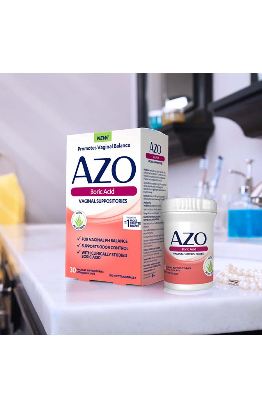 Azo Boric Acid Vaginal Suppositories - Shop Medicines & treatments at H-E-B
