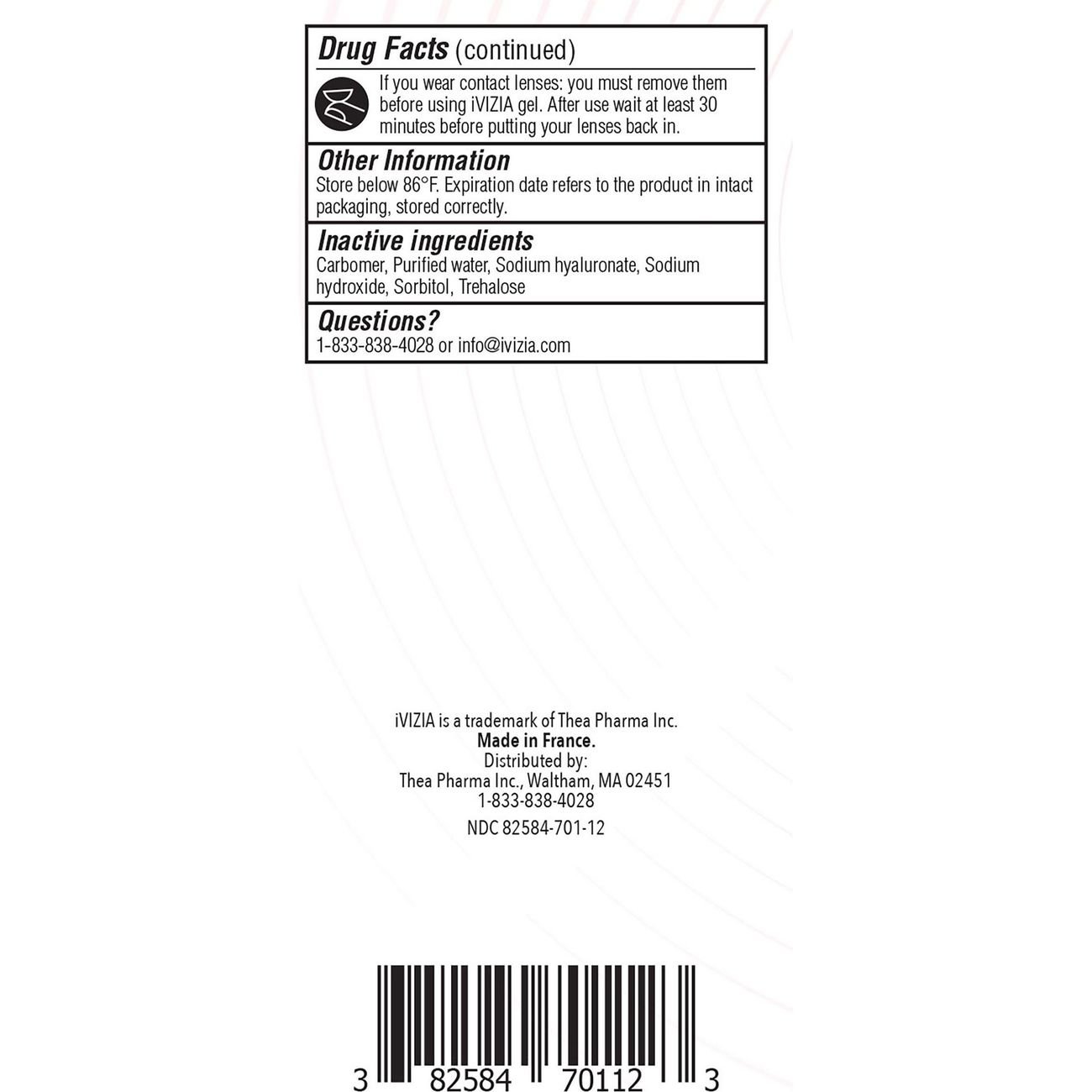 iVIZIA Lubricant Gel Eye Drop Vials - Shop Eye drops & lubricants at H-E-B
