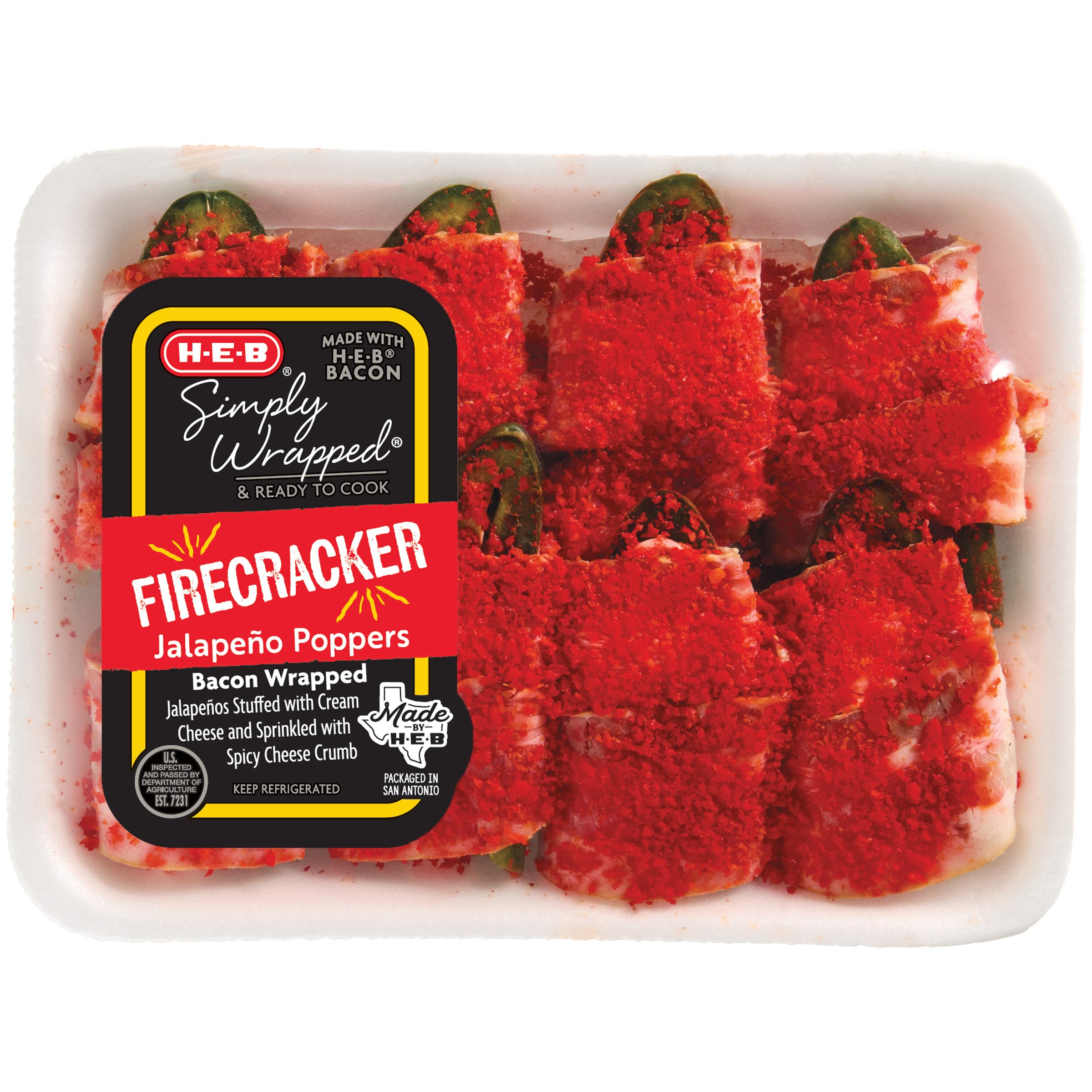 H-E-B Firecracker Seasoned Jalapeno Poppers - Shop Appetizers at H-E-B