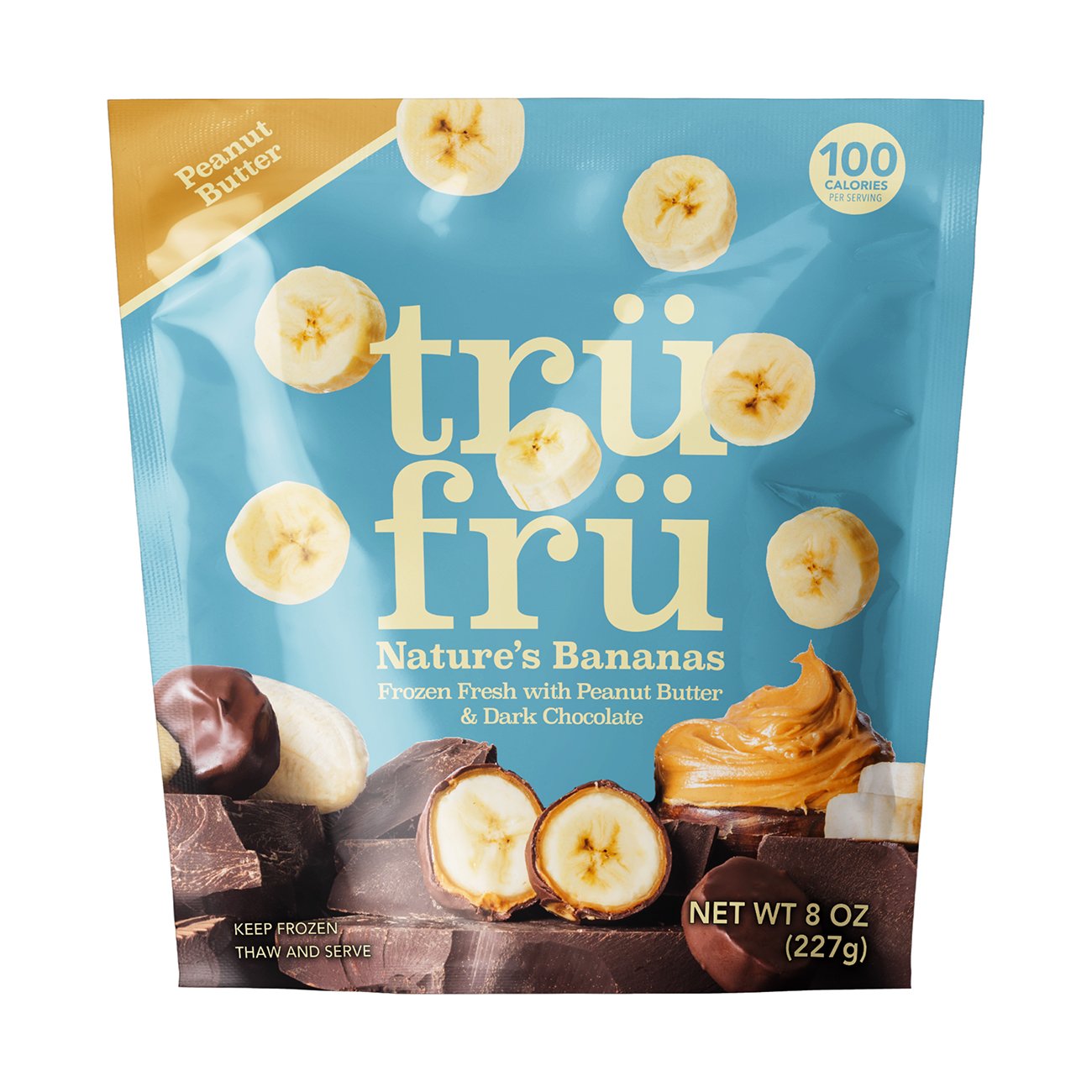 Tru Fru Frozen Bananas - Dark Chocolate + Peanut Butter - Shop Bars ...