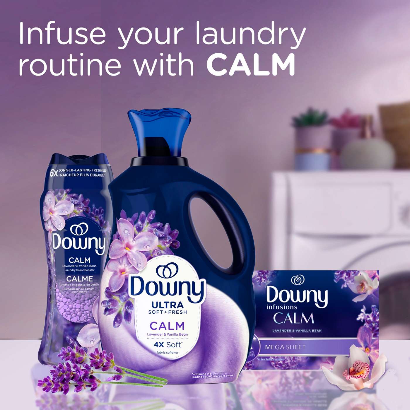 Downy Ultra Soft Plus Fresh Fabric Softener Liquid, 138 Loads, Calm ...