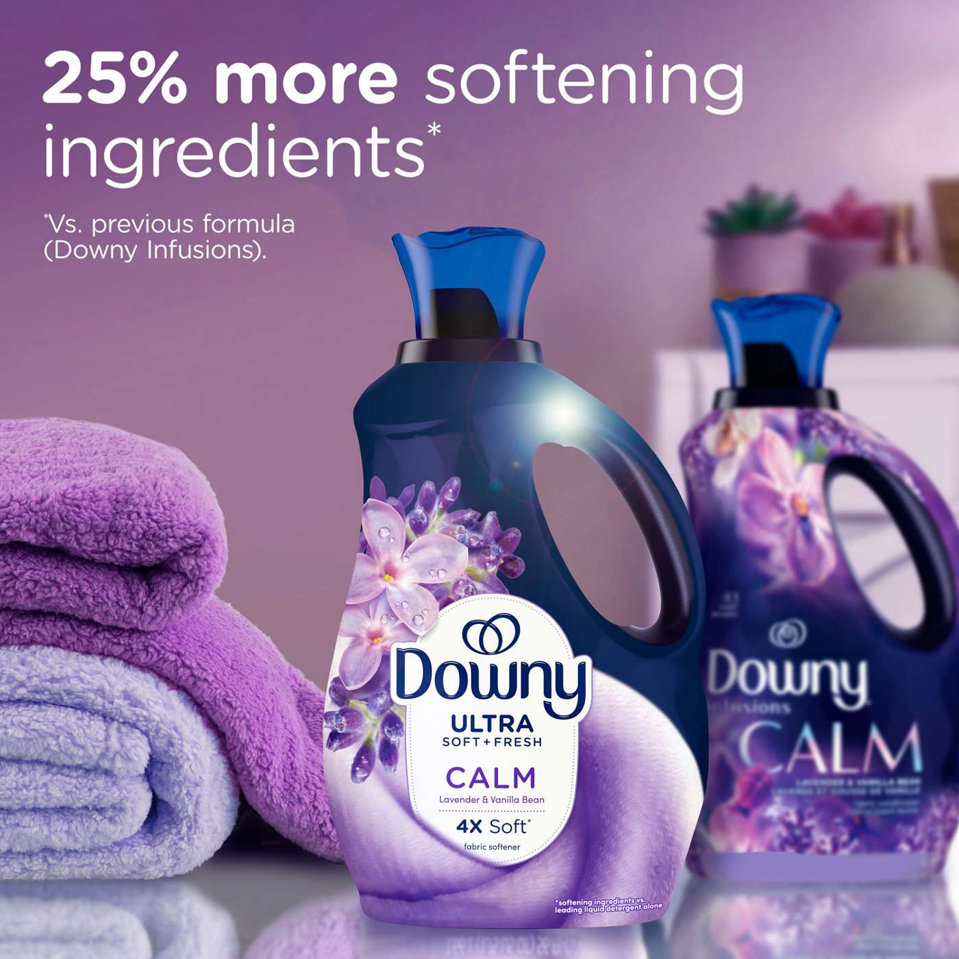 Downy Ultra Soft Plus Fresh Fabric Softener Liquid, 138 Loads, Calm ...