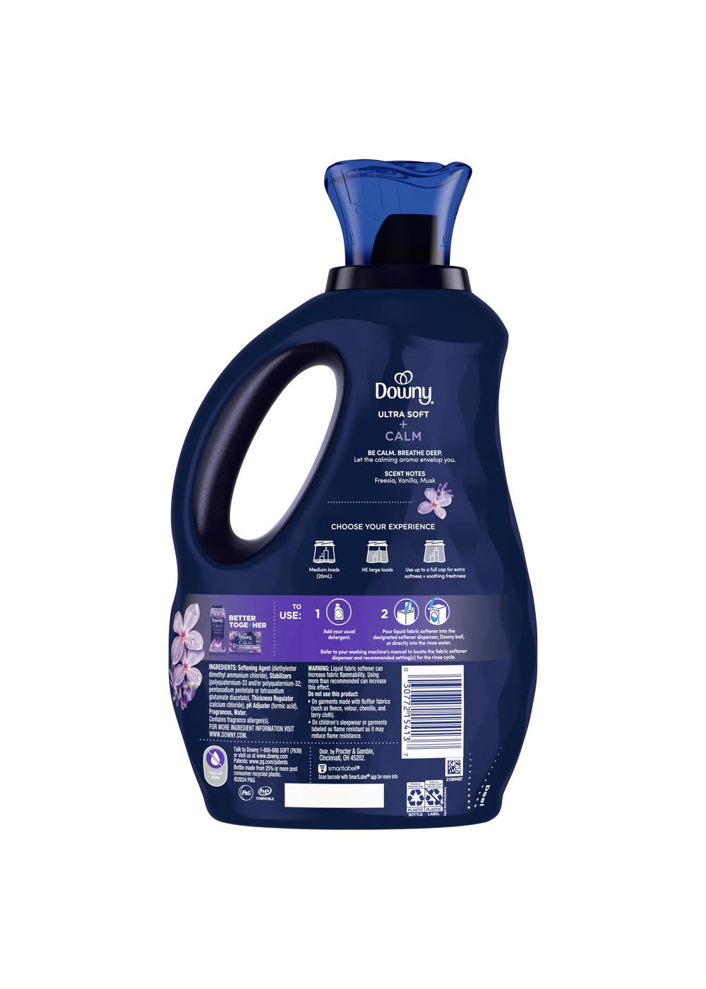 Downy Ultra Soft Plus Fresh Fabric Softener Liquid, 83 Loads, Calm ...