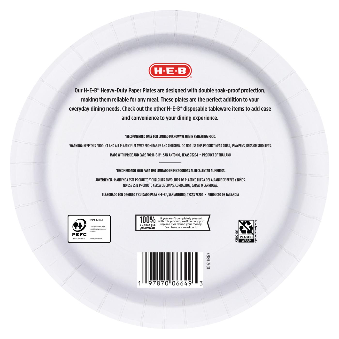 H-E-B Heavy Duty 10 in Dinner Paper Plates - Shop Plates & bowls at H-E-B