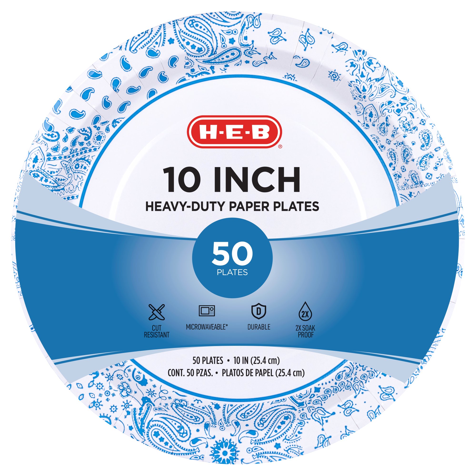 H-E-B Heavy Duty 10 in Dinner Paper Plates - Shop Plates & bowls at H-E-B