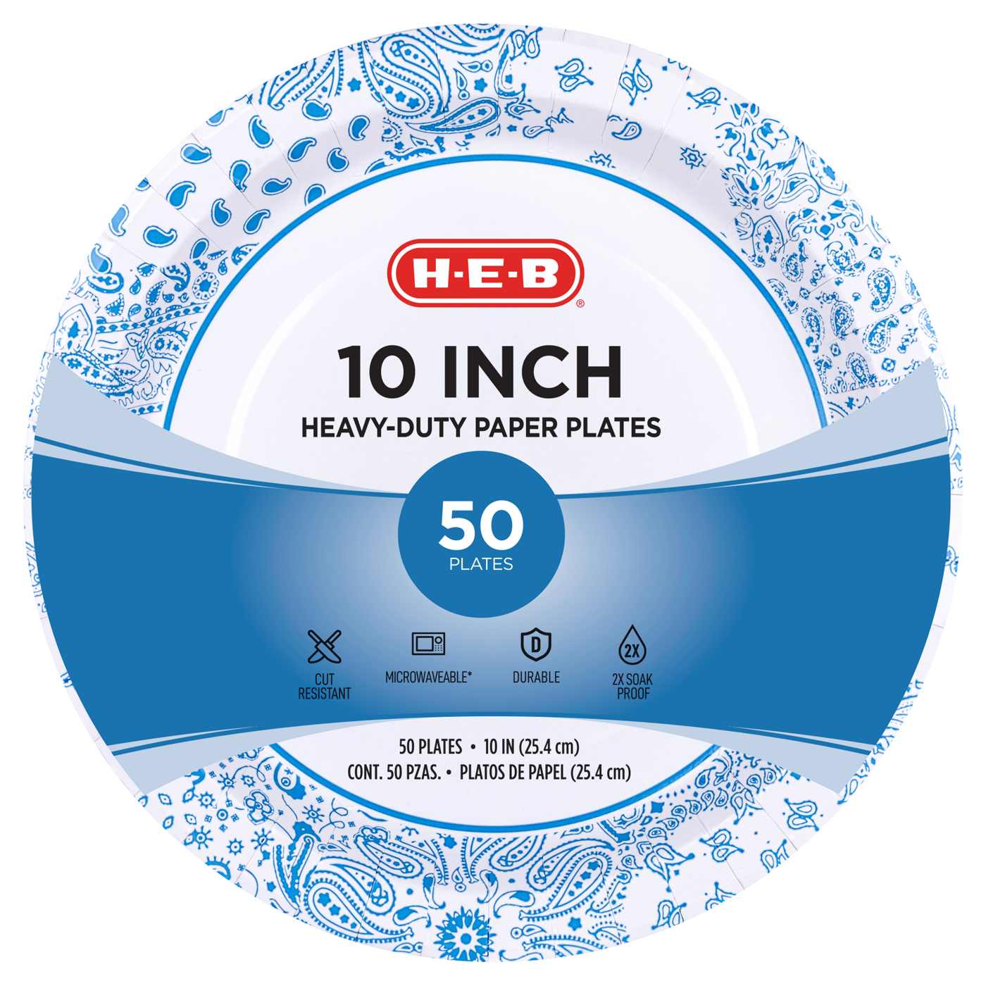 H-E-B Heavy Duty 10 in Dinner Paper Plates - Shop Plates & bowls at H-E-B