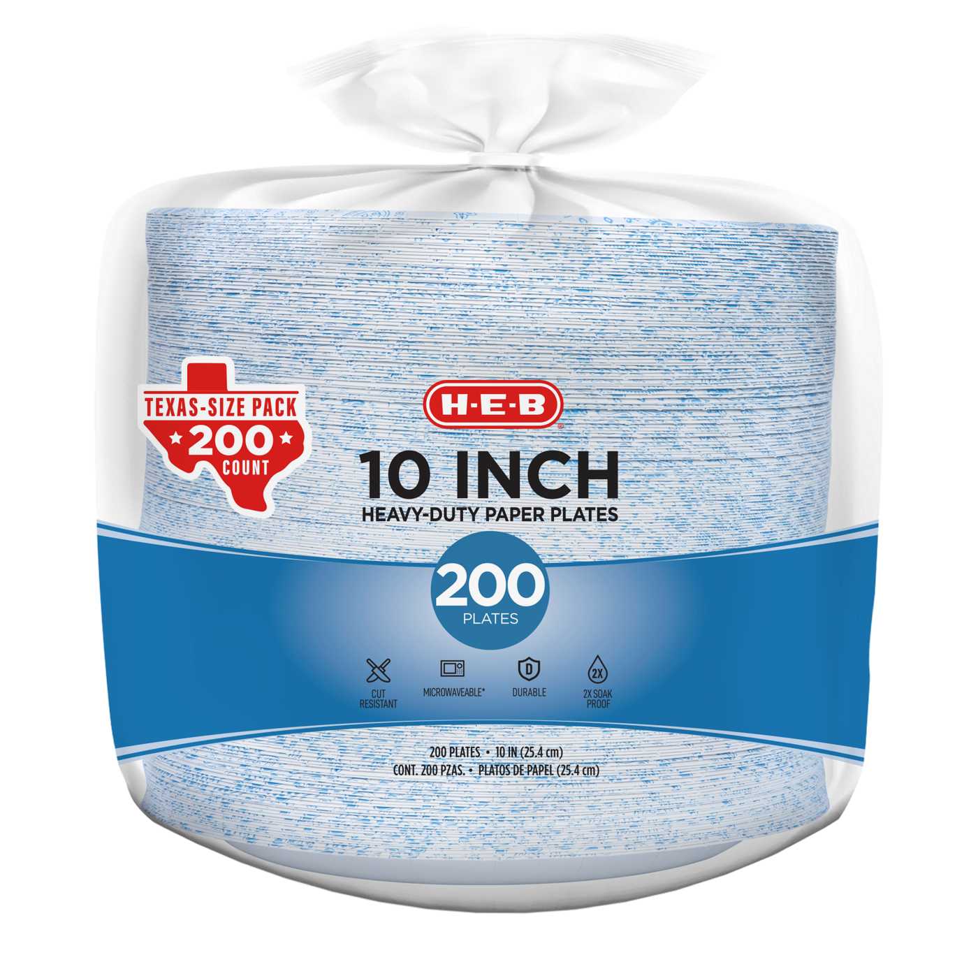 H-E-B Heavy Duty 10 in Dinner Paper Plates - Texas-Size Pack - Shop ...