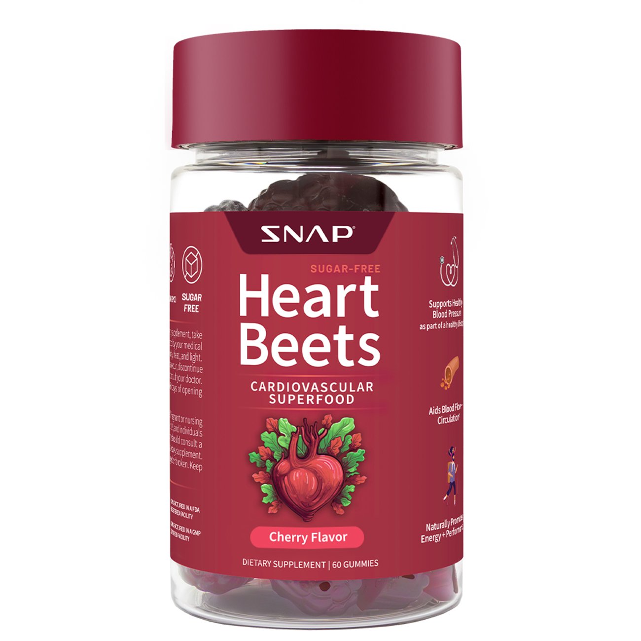 Snap Supplements Heart Beets Mixed Berry Gummies - Shop Herbs ...