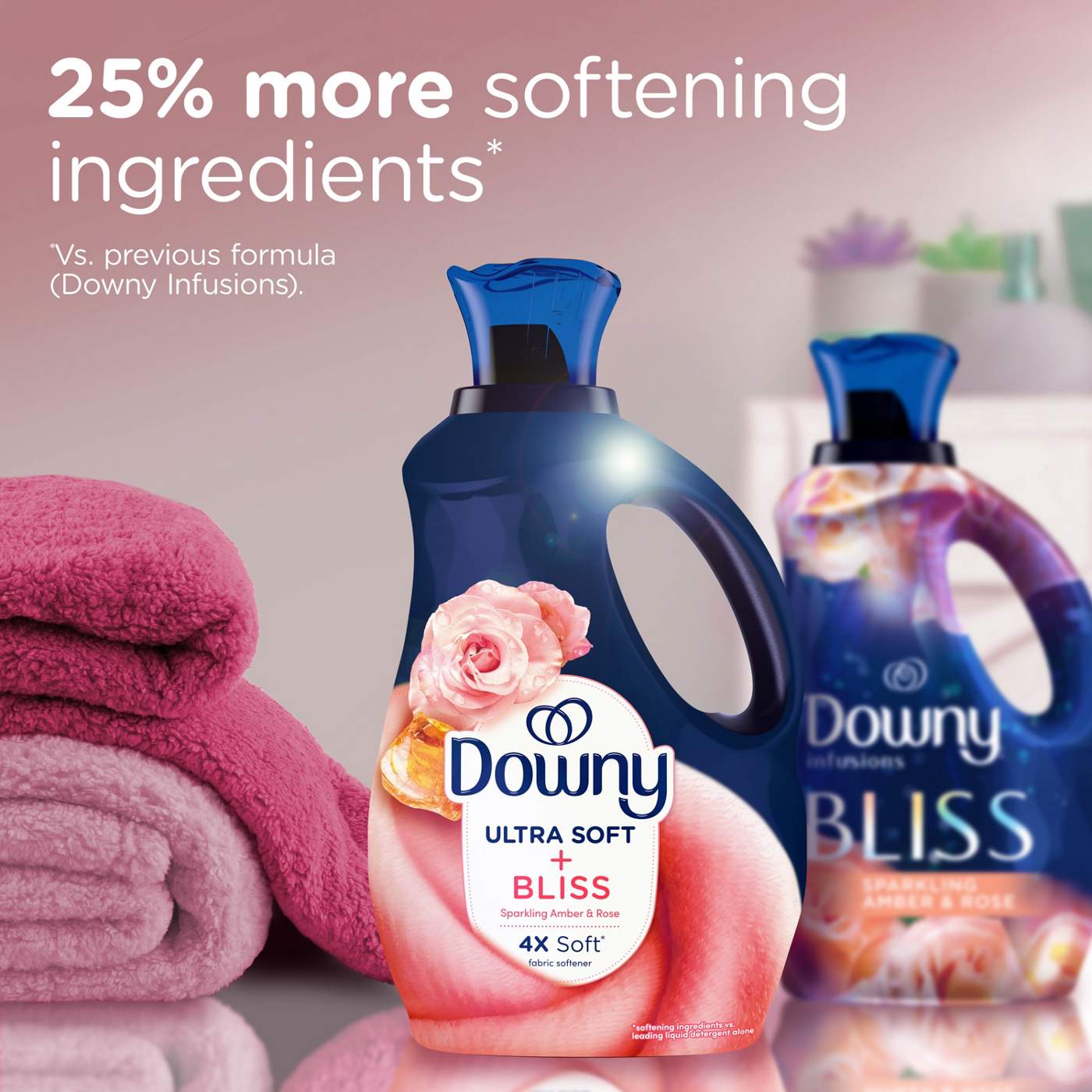Downy Ultra Soft Plus Fresh Fabric Softener Liquid, 83 Loads, Bliss ...