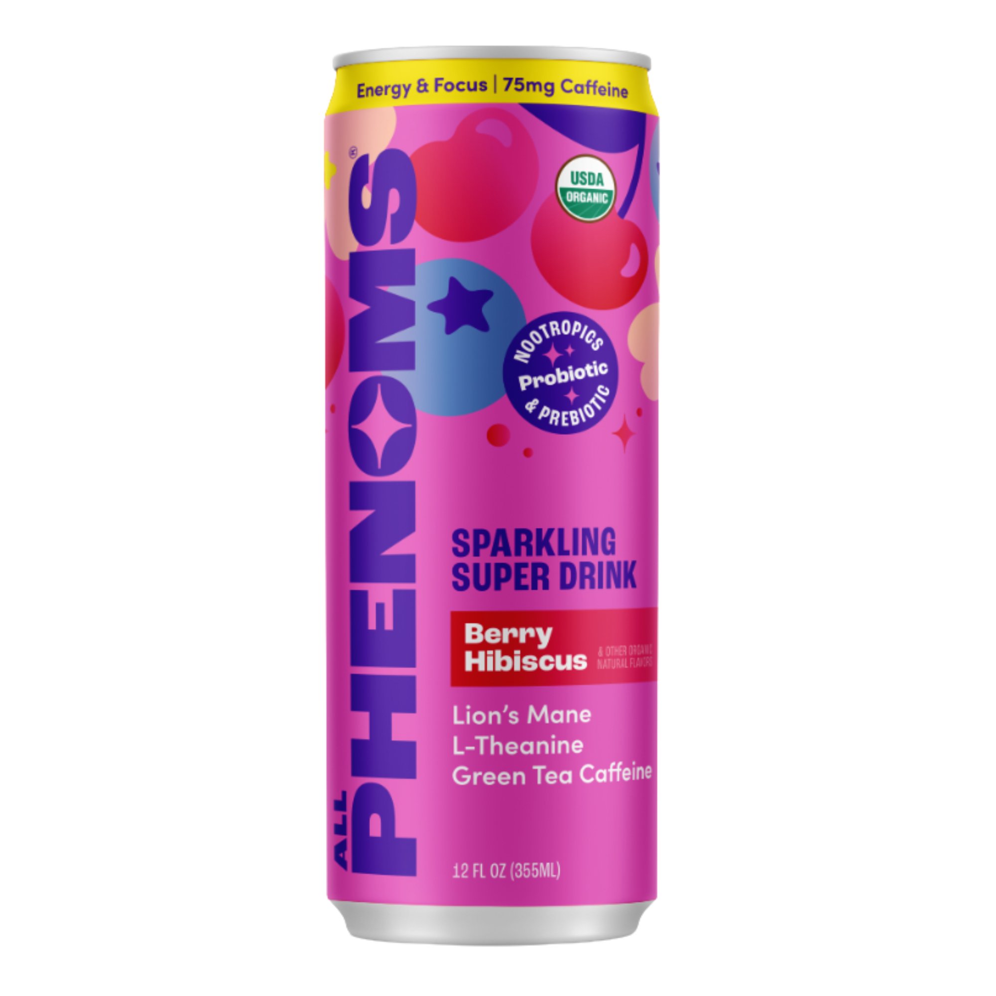 All Phenoms Berry Hibiscus Sparkling Super Drink, 12 oz | Central Market - Really Into Food