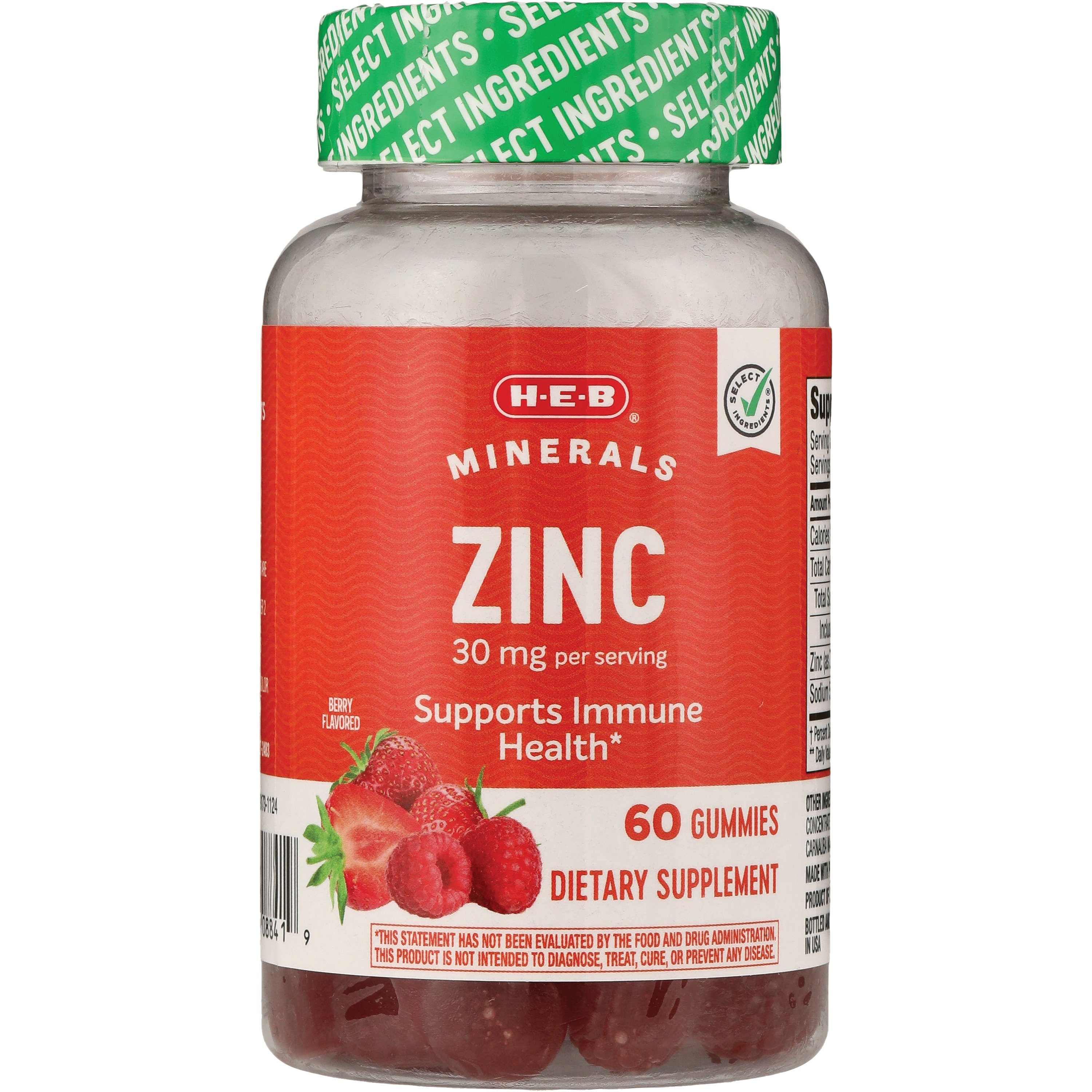 HEB Zinc Immune Support 30mg Tablets - Shop Minerals at H-E-B