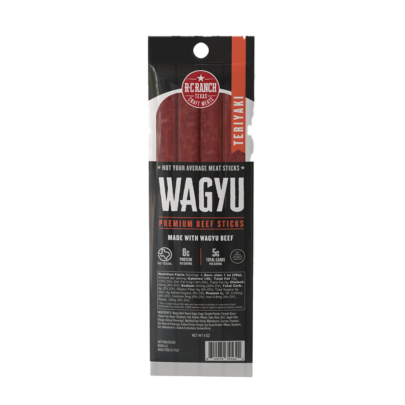 R-C Ranch 8g Protein Wagyu Beef Sticks - Teriyaki - Shop Jerky at H-E-B