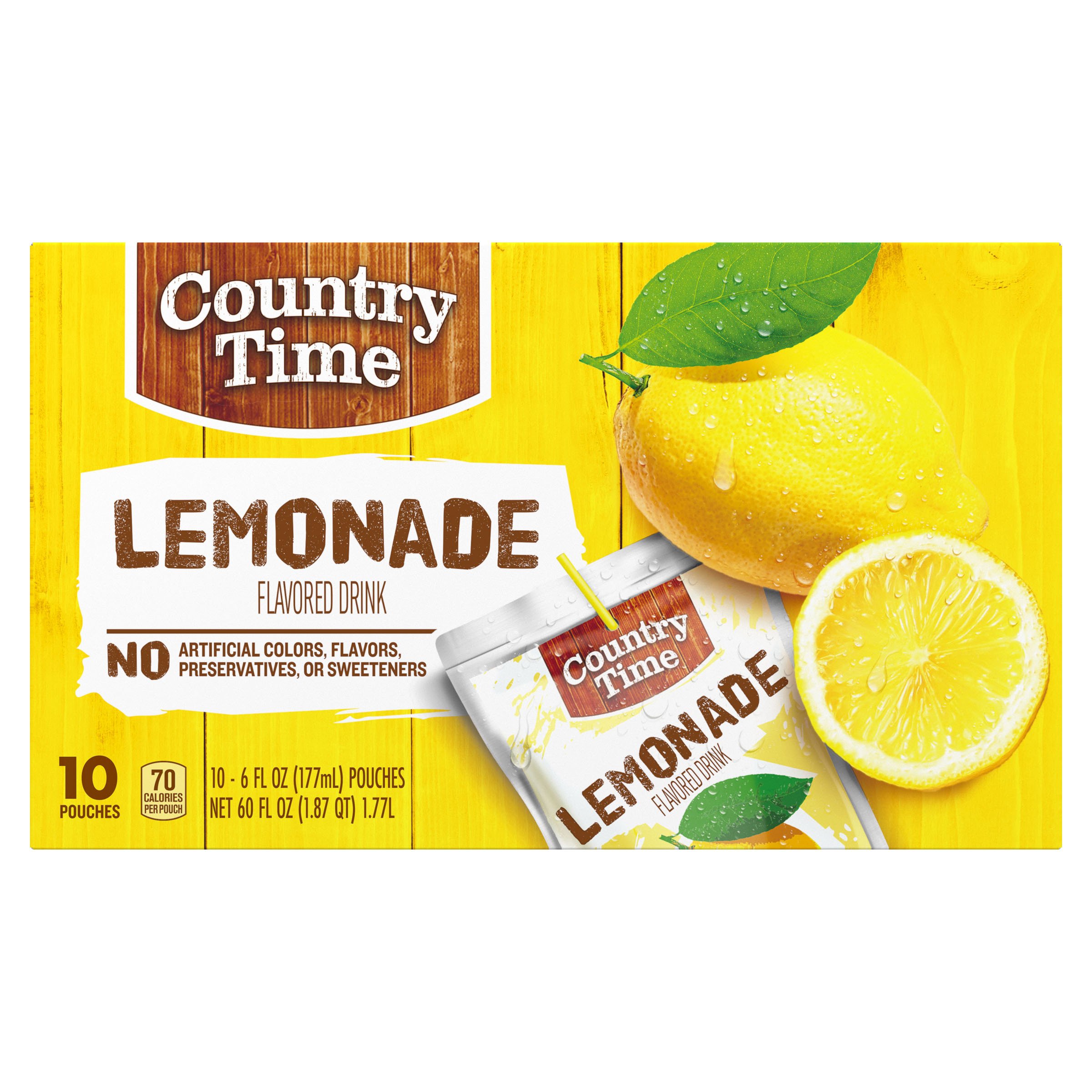 Country Time Lemonade 10 pk Pouches - Shop Juice at H-E-B