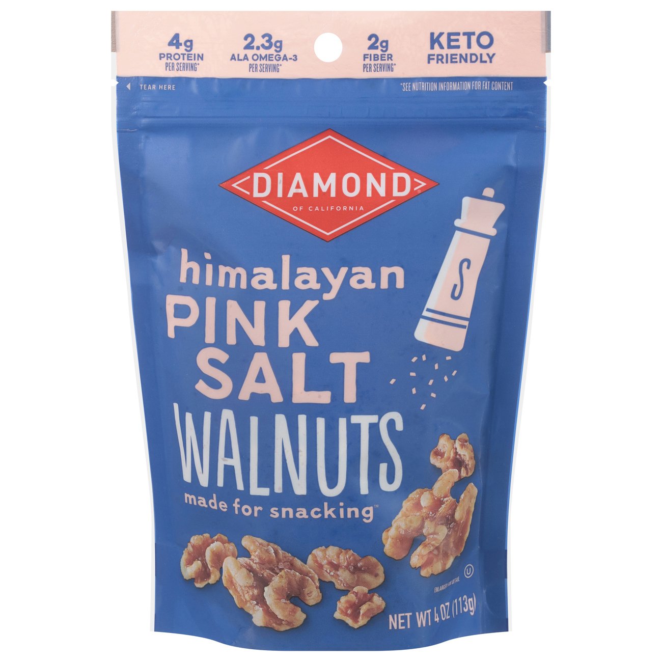 Diamond of California Himalayan Pink Salt Walnuts - Shop Nuts & seeds ...
