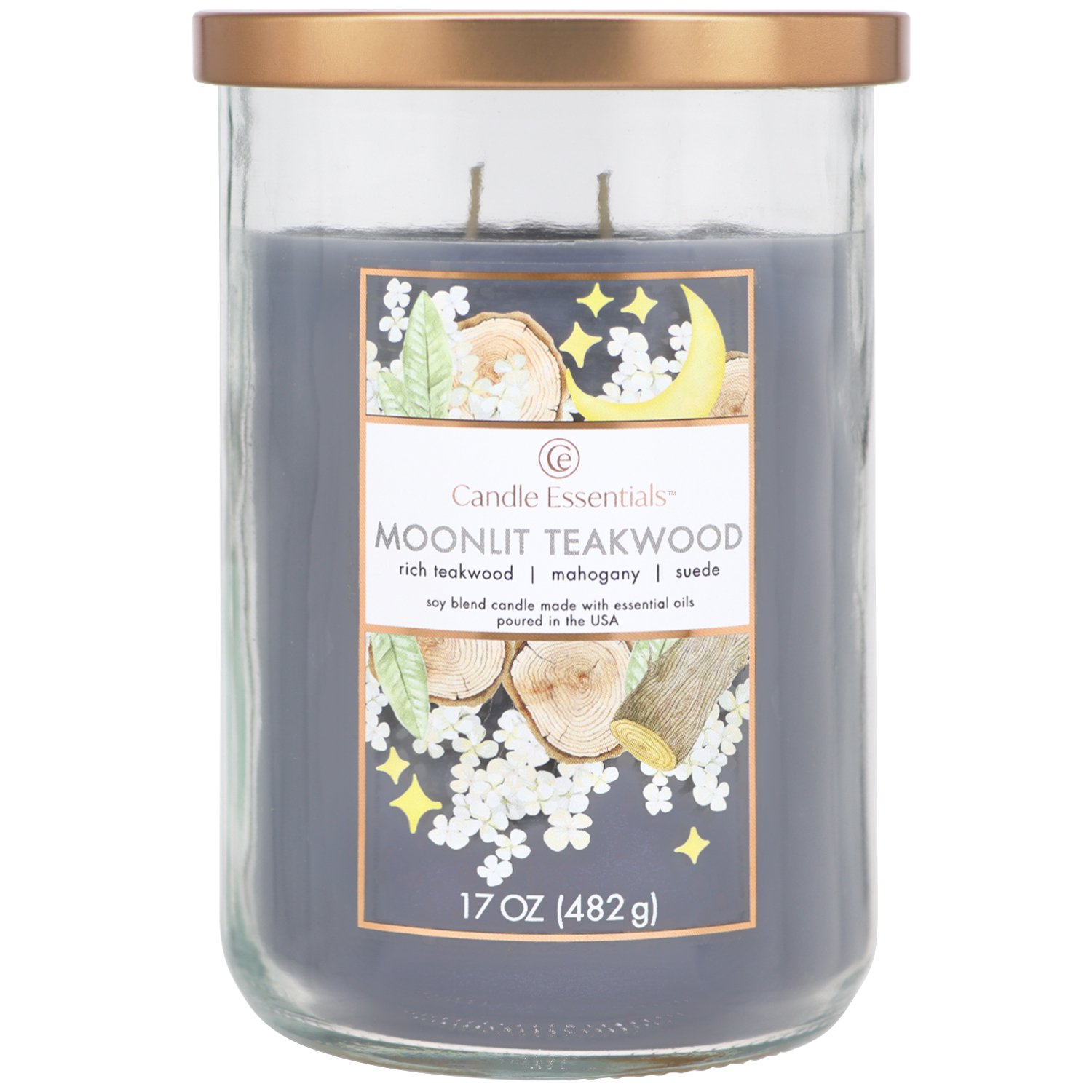 Candle Essentials Moonlit Teakwood Scented Soy Candle - Shop Candles at ...