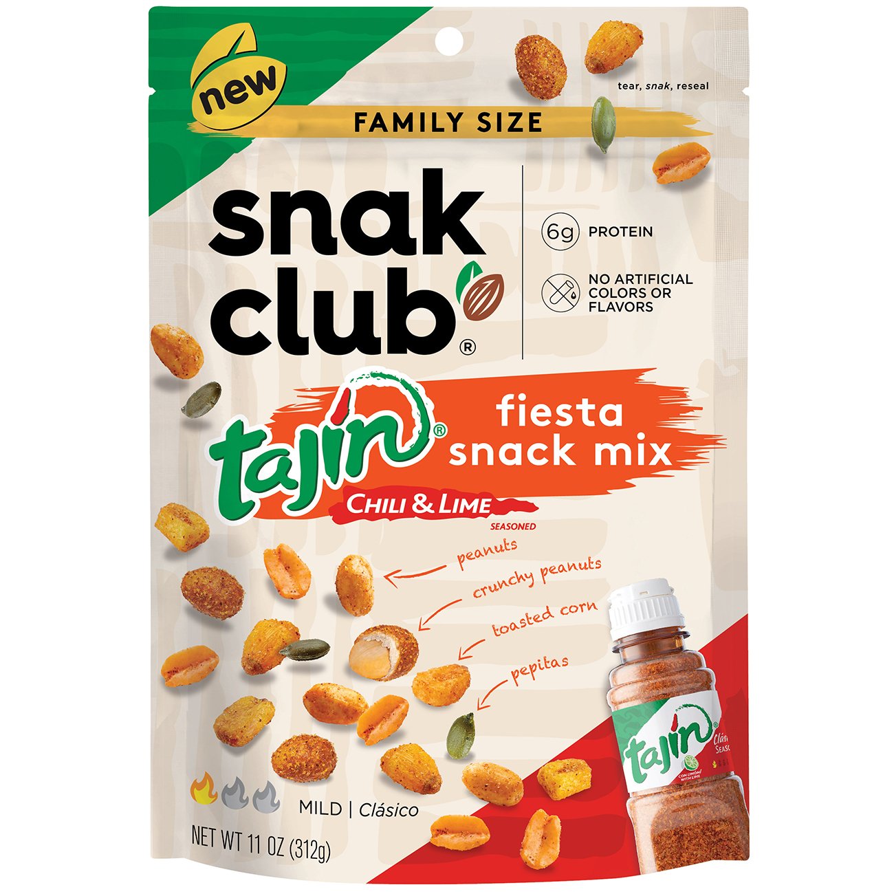 Snak Club Tajin Chili & Lime Fiesta Snack Mix - Family-Size - Shop Nuts ...
