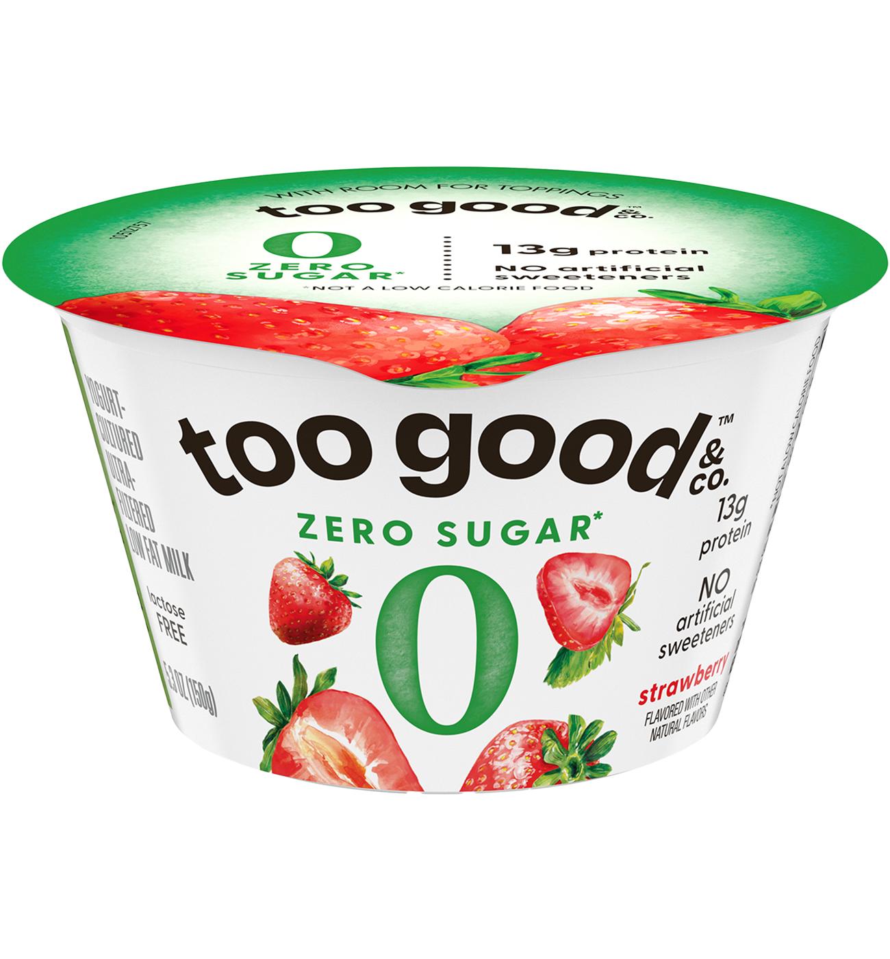 Too Good & Co. Zero Sugar Greek Yogurt - Strawberry - Shop Yogurt at H-E-B