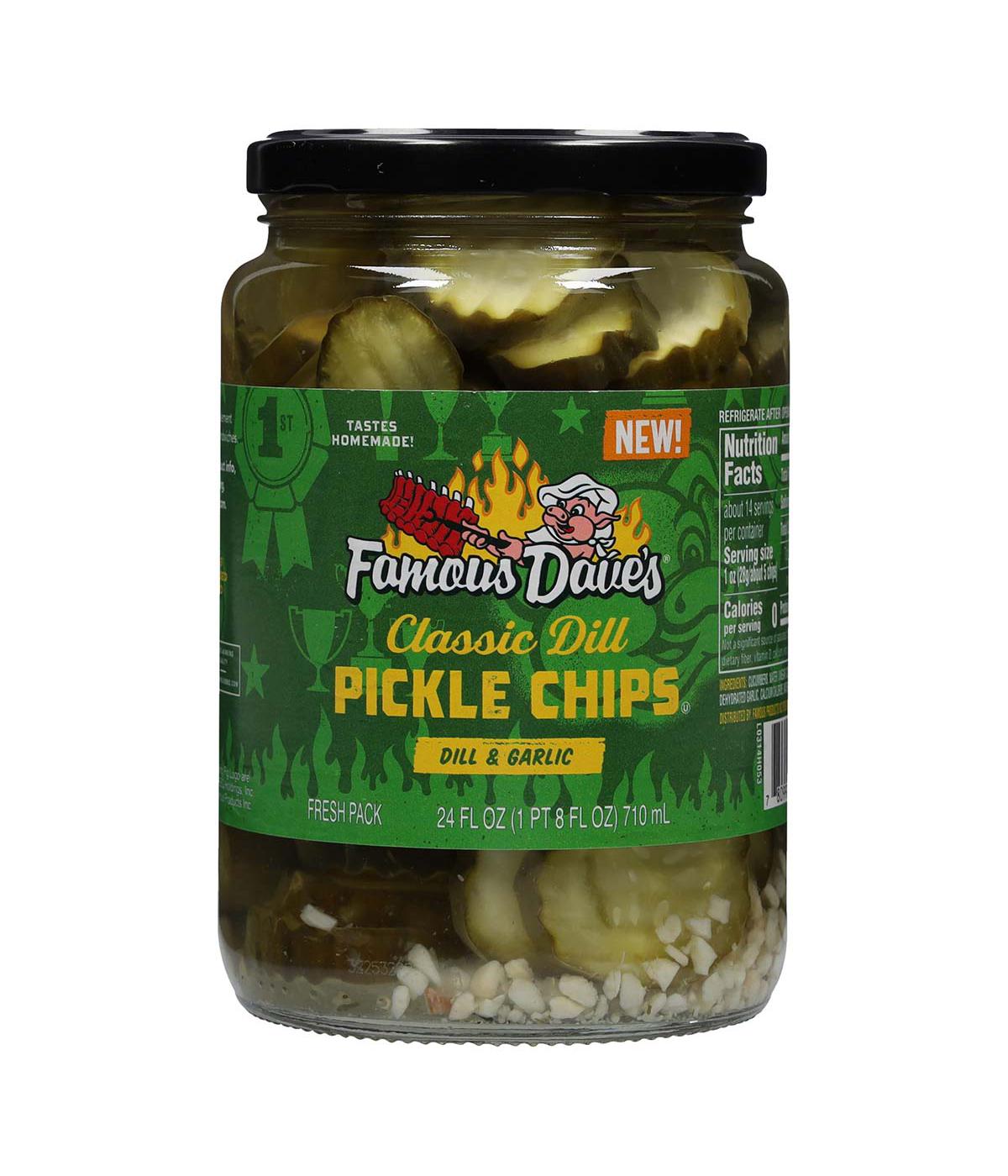 Famous Dave's Classic Dill Pickle Chips - Shop Pickles & cucumber at H-E-B