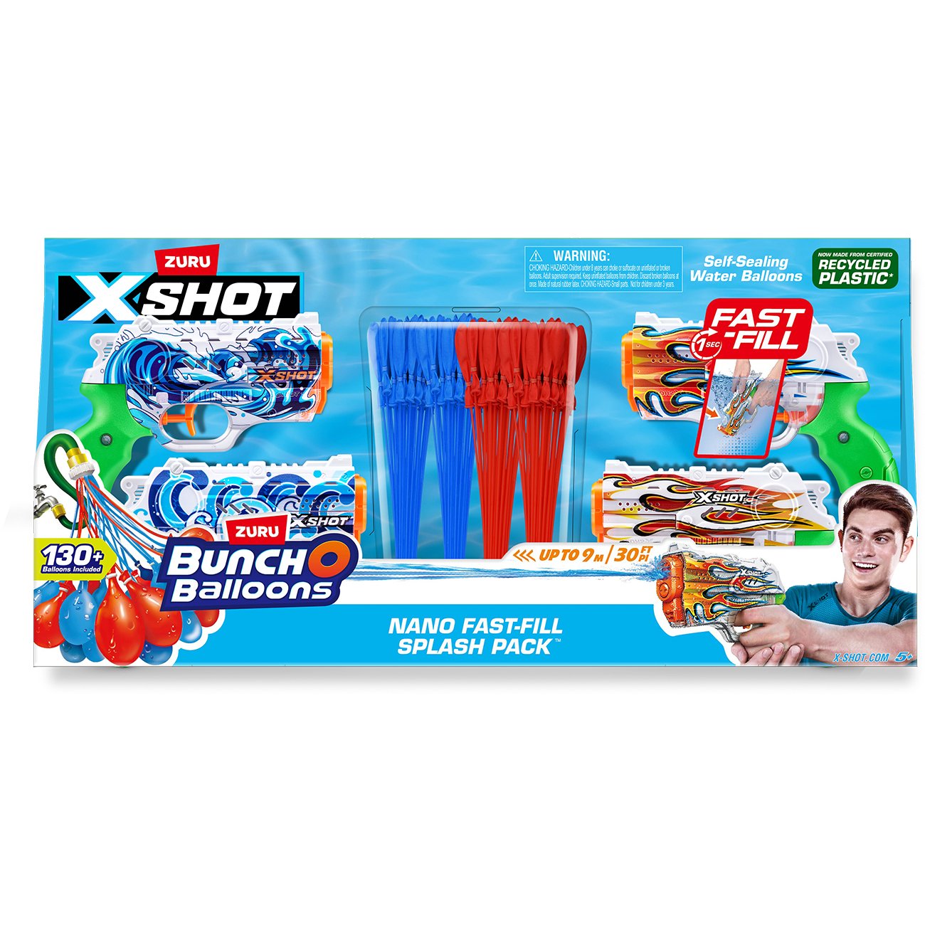 Zuru XSHOT & Bunch O Balloons Nano Fast-Fill Splash Pack - Shop ...