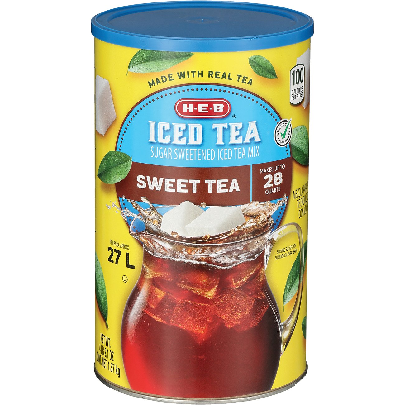 H-E-B Sugar-Sweetened Ice Tea Mix - Sweet Tea, 66.1 oz | Joe V's Smart ...